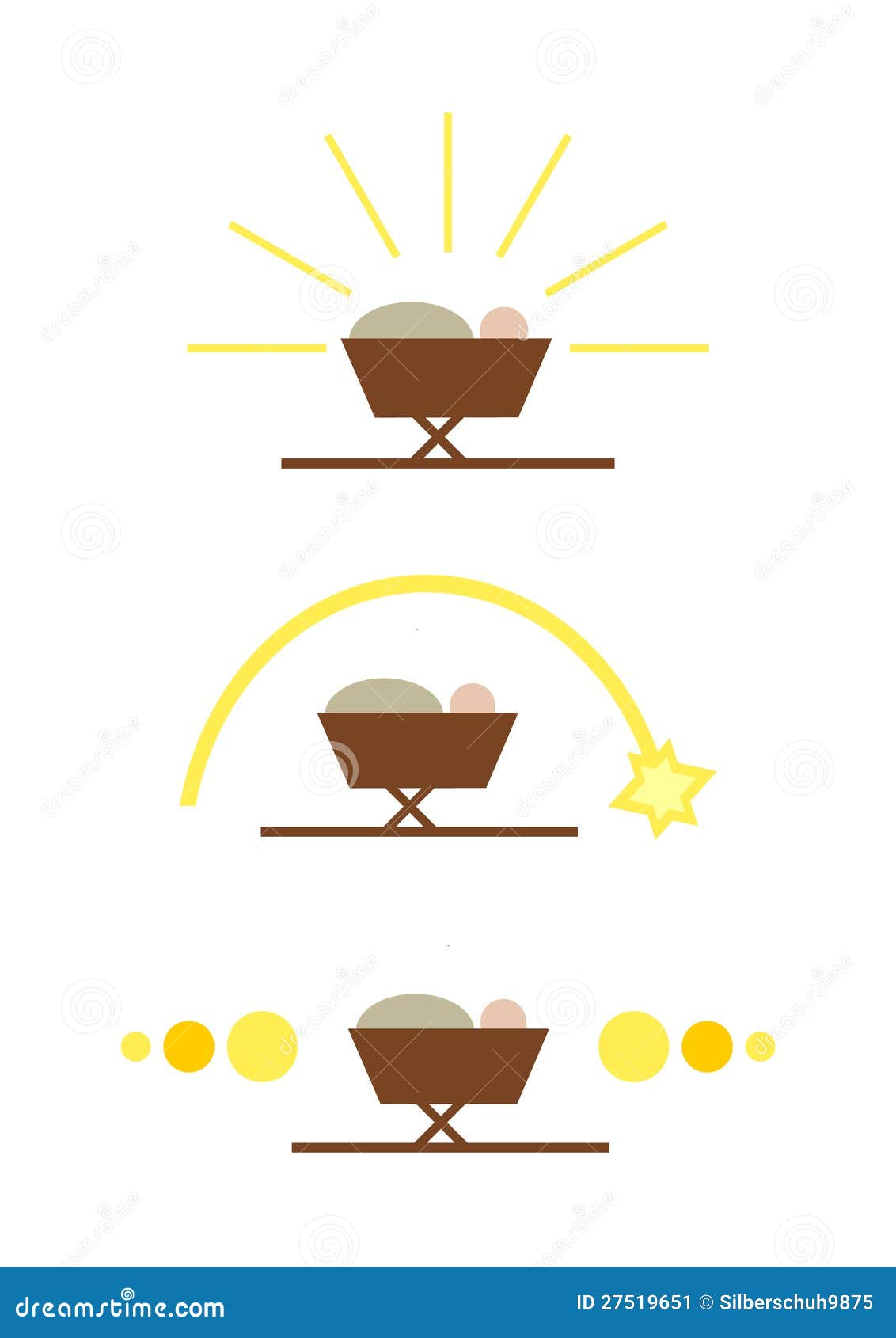 Simple Nativity Symbol (set) Stock Vector - Illustration of season ...