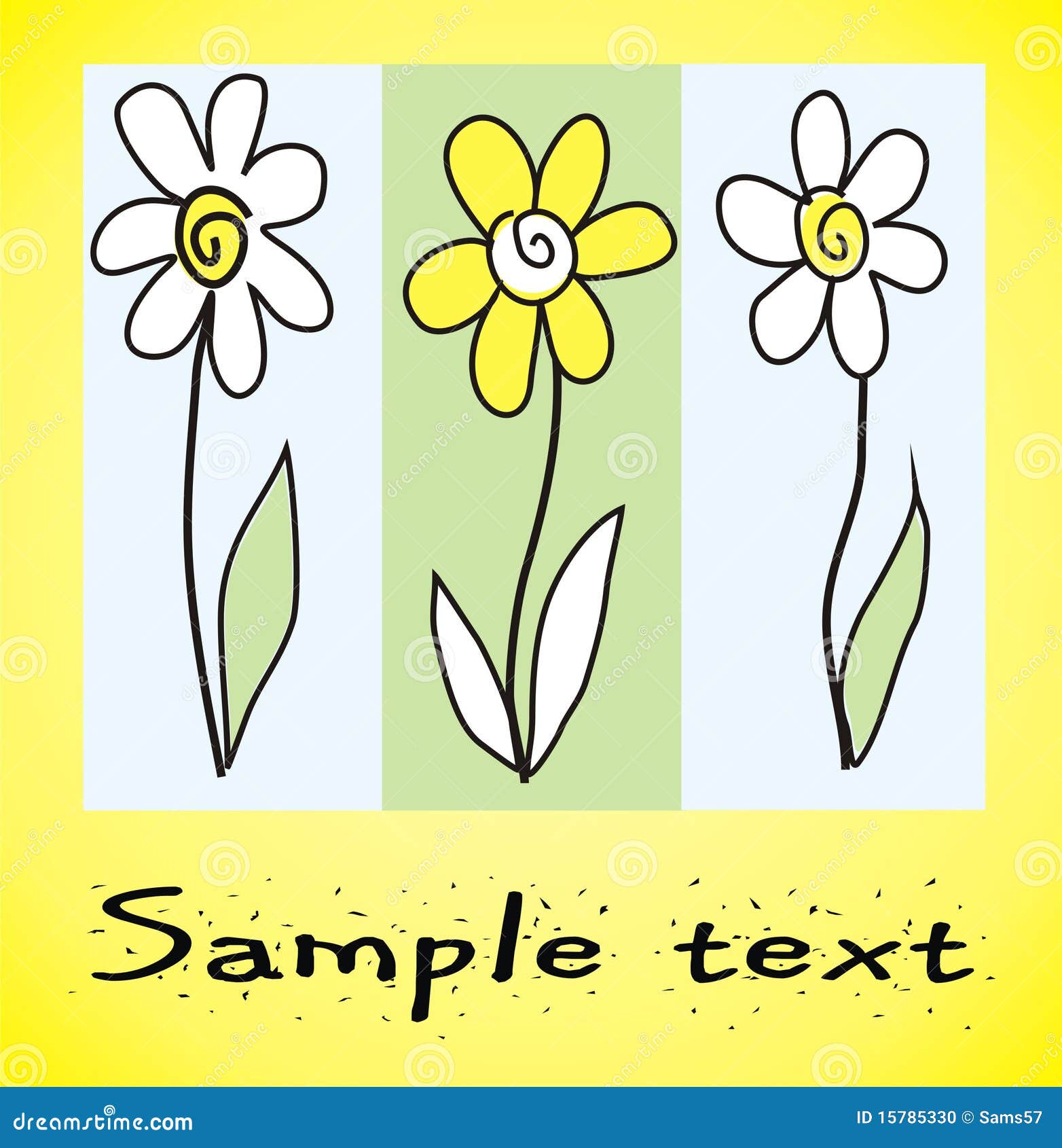 Simple natural flowers stock vector. Illustration of silhouette - 15785330