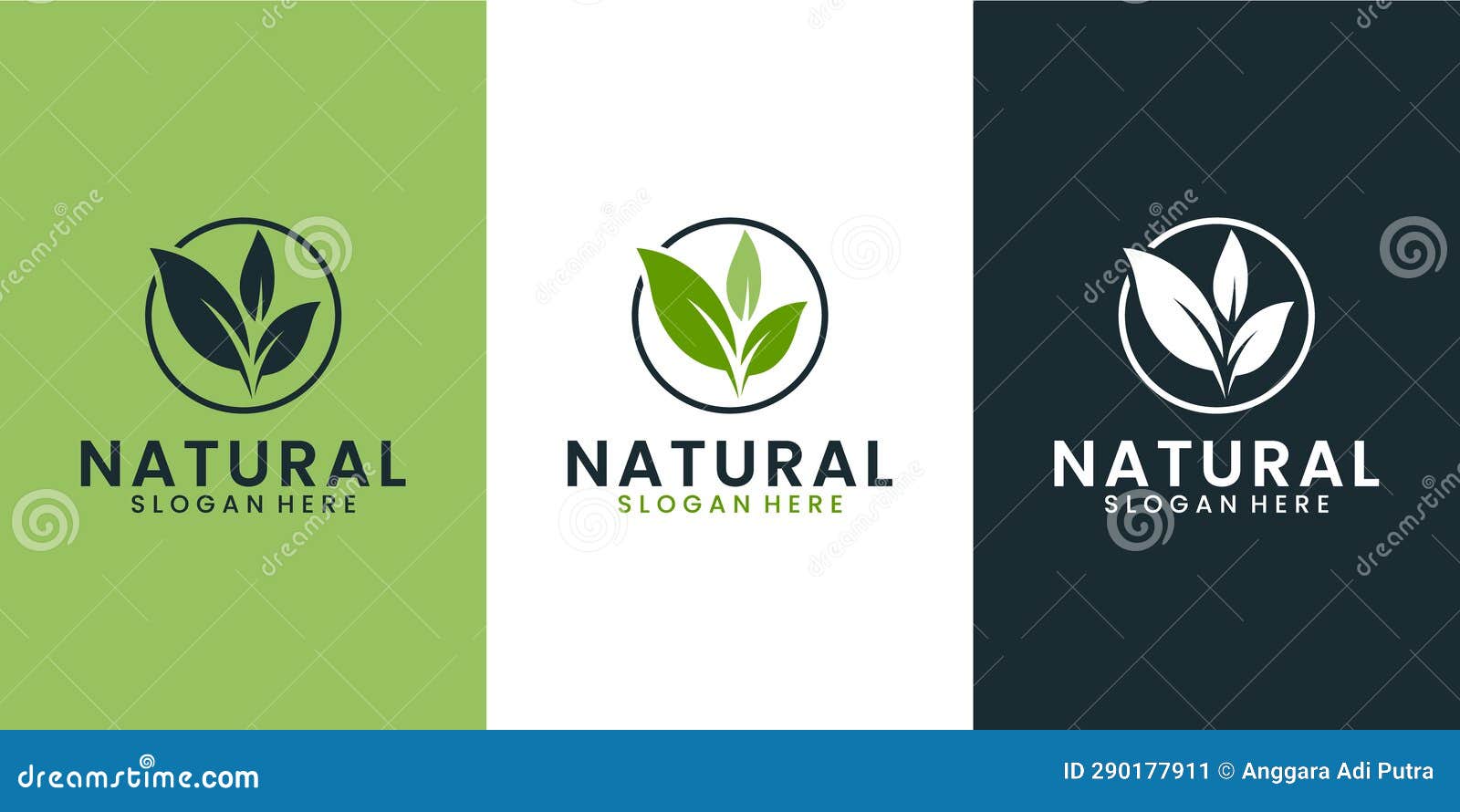 Natural Leaf Logo Design Inspirations Stock Illustration - Illustration ...