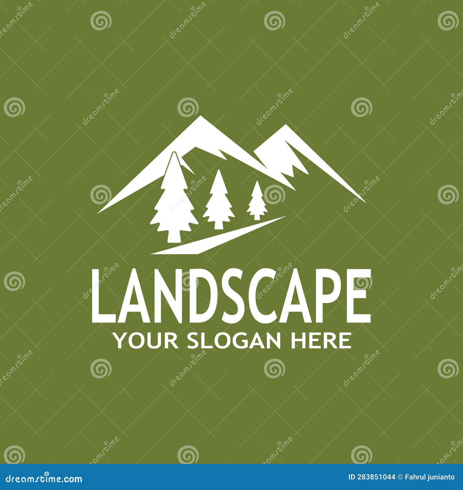 Simple Nature Landscape Logo Vector Illustration Stock Illustration ...