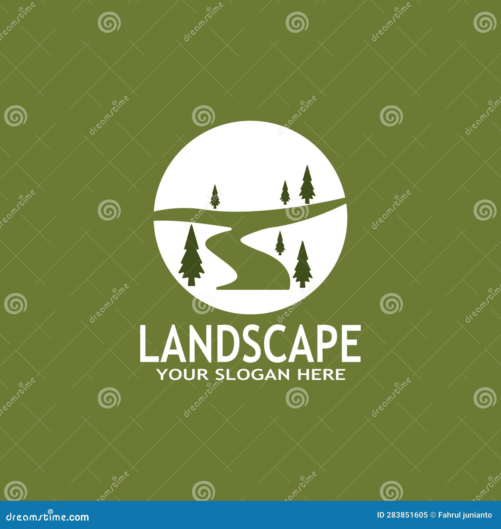 Simple Nature Landscape Logo Vector Illustration Stock Illustration ...