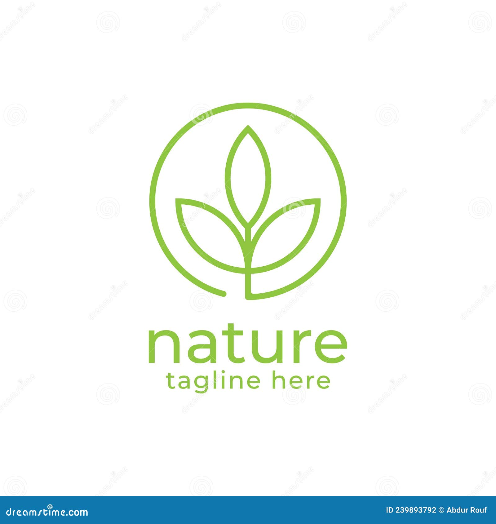 Simple nature line logo stock vector. Illustration of flower - 239893792