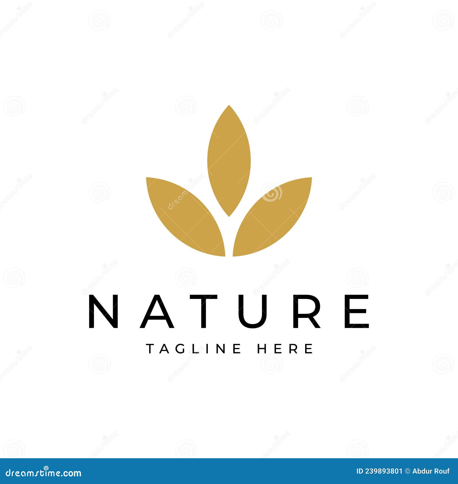 Simple nature line logo stock vector. Illustration of branding - 239893801