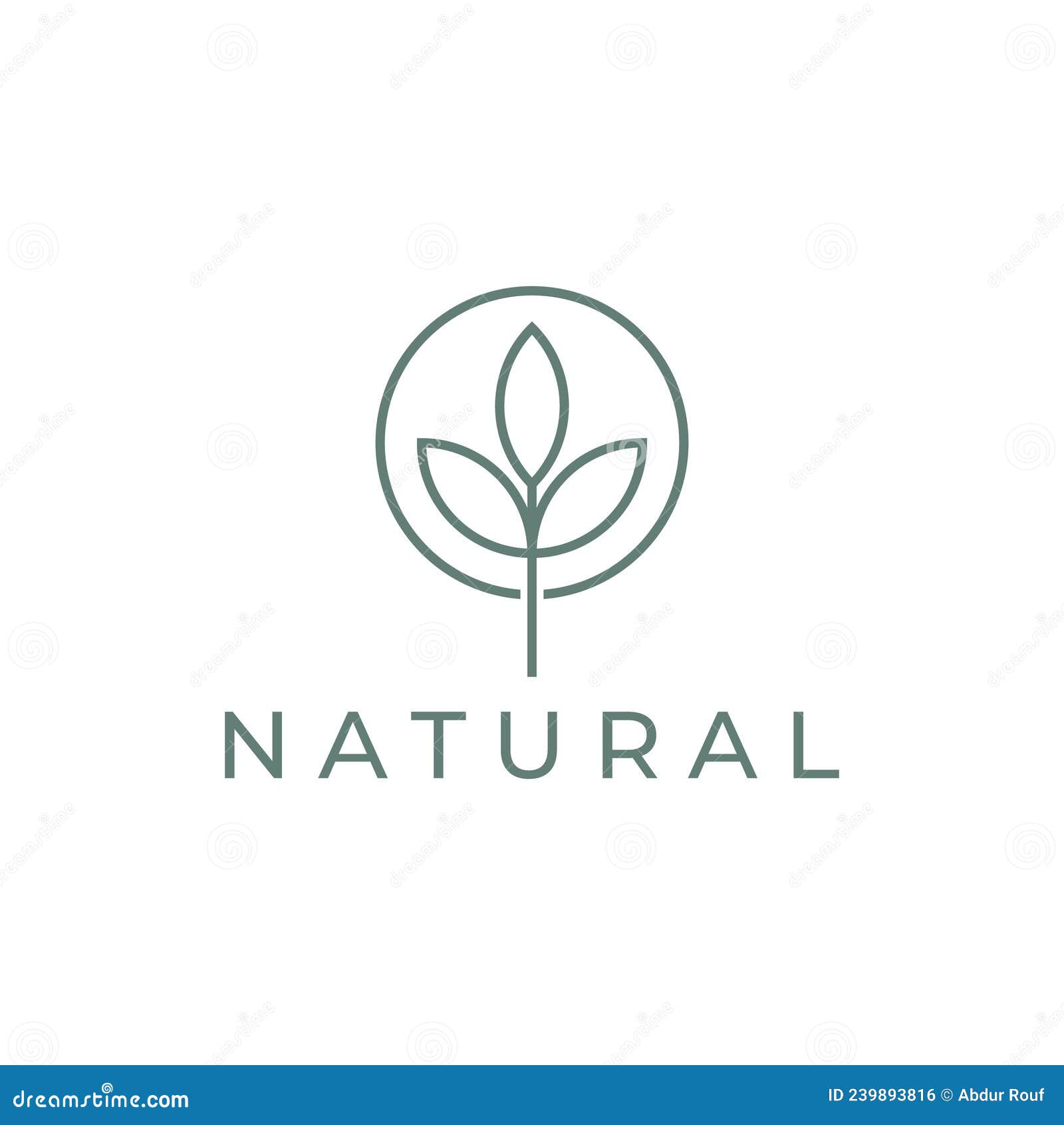 Simple nature line logo stock vector. Illustration of agriculture ...
