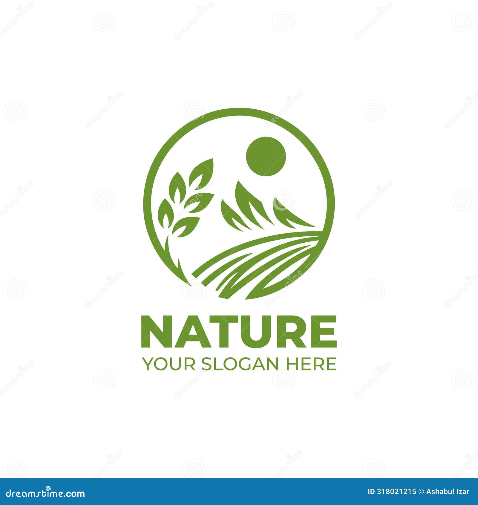 Simple of Nature Logo Design 6 Stock Illustration - Illustration of ...
