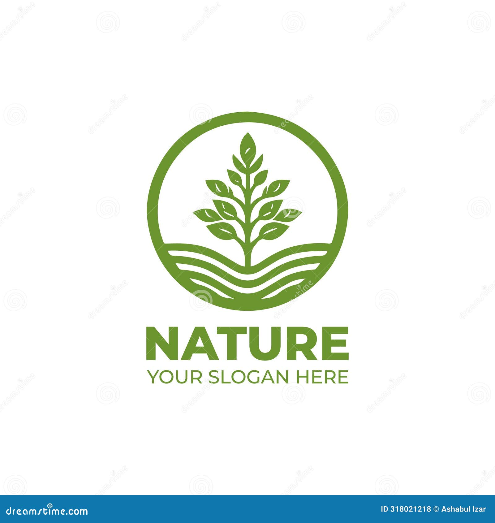 Simple of Nature Logo Design 5 Stock Illustration - Illustration of ...