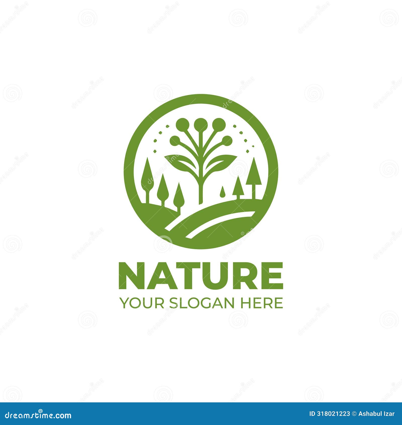 Simple of Nature Logo Design 4 Stock Illustration - Illustration of ...