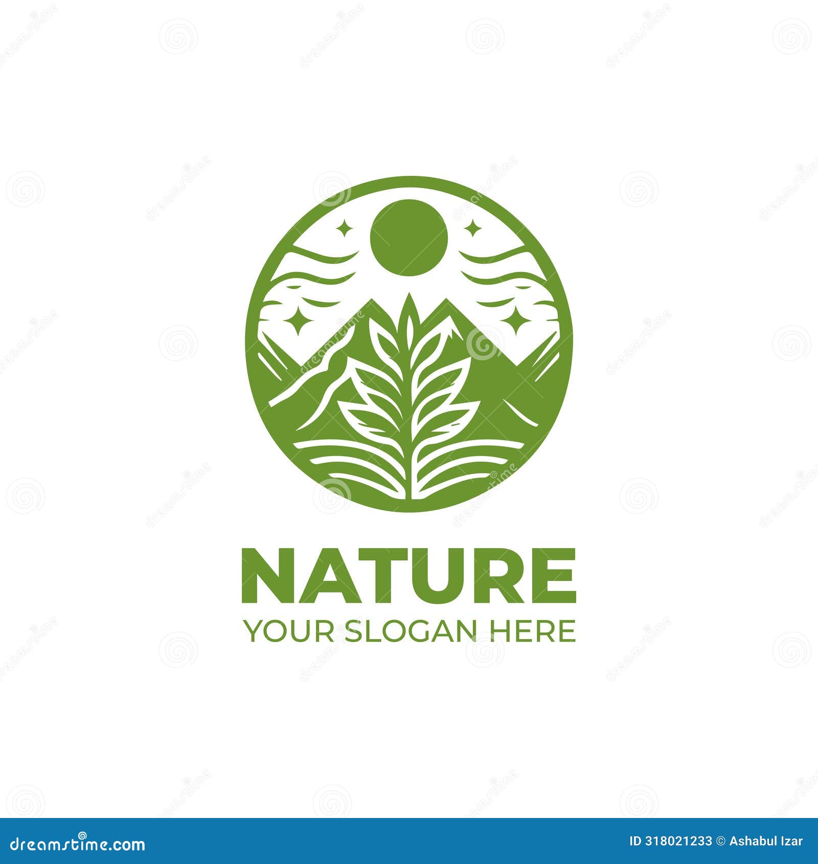 Simple of Nature Logo Design 2 Stock Illustration - Illustration of ...