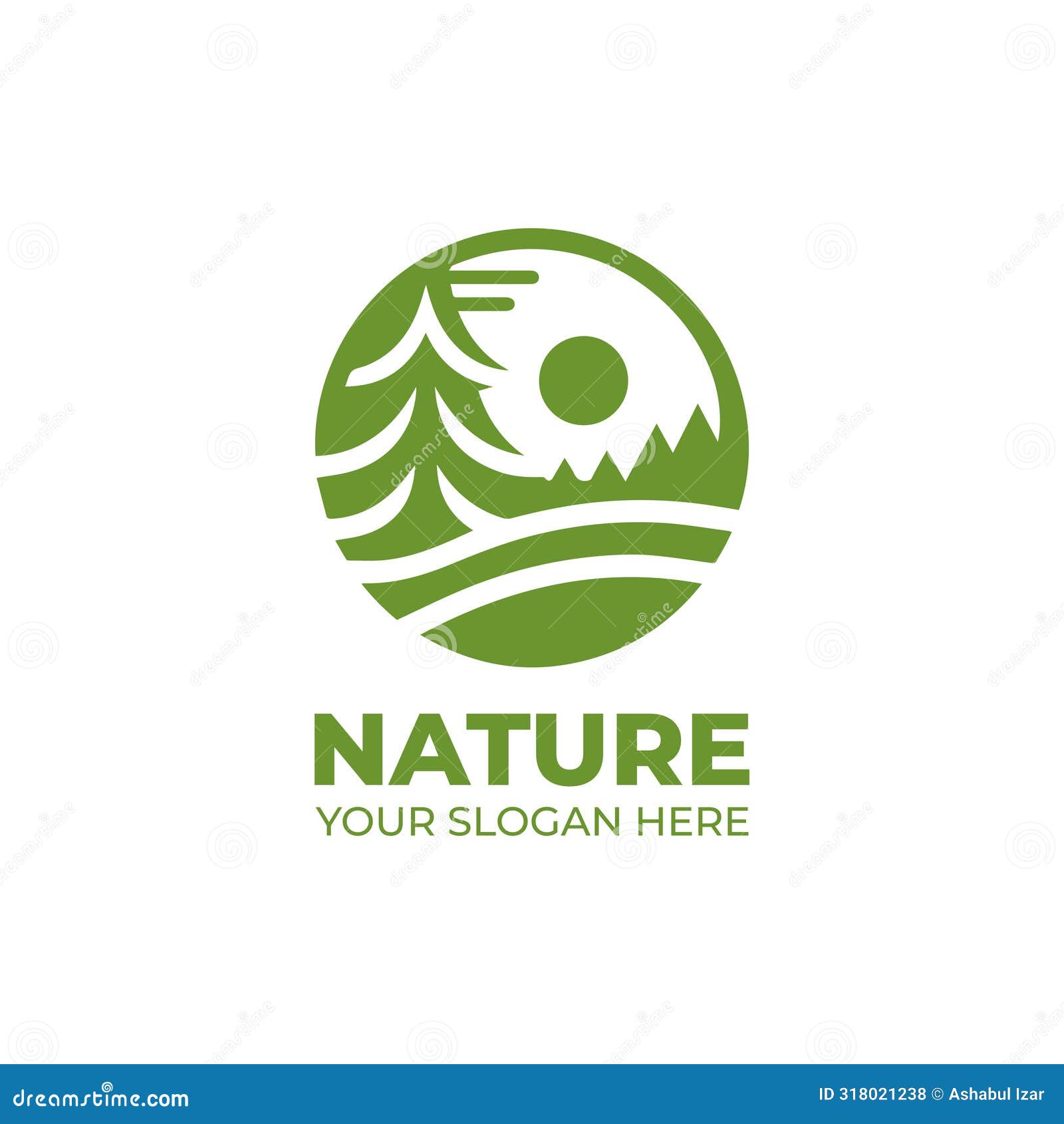 Simple of Nature Logo Design 1 Stock Illustration - Illustration of ...