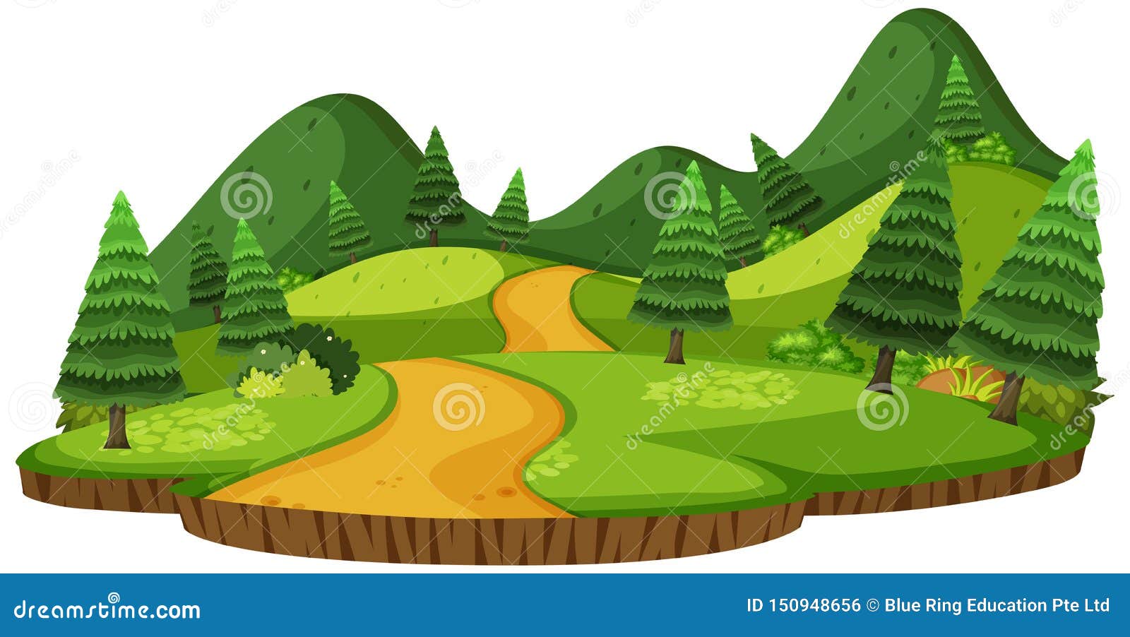 A simple nature scene stock vector. Illustration of simple - 150948656