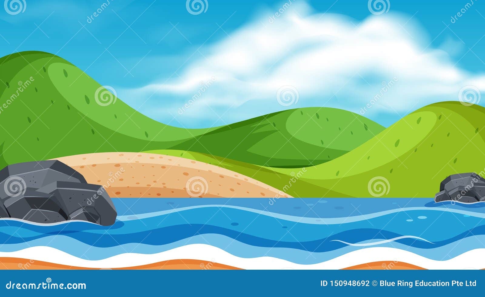 A simple nature scene stock vector. Illustration of green - 150948692