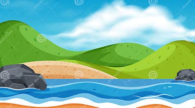 A simple nature scene stock vector. Illustration of green - 150948692