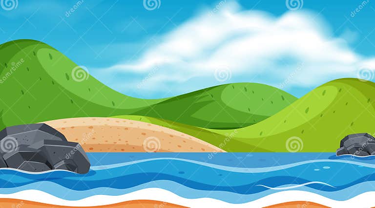 A simple nature scene stock vector. Illustration of green - 150948692