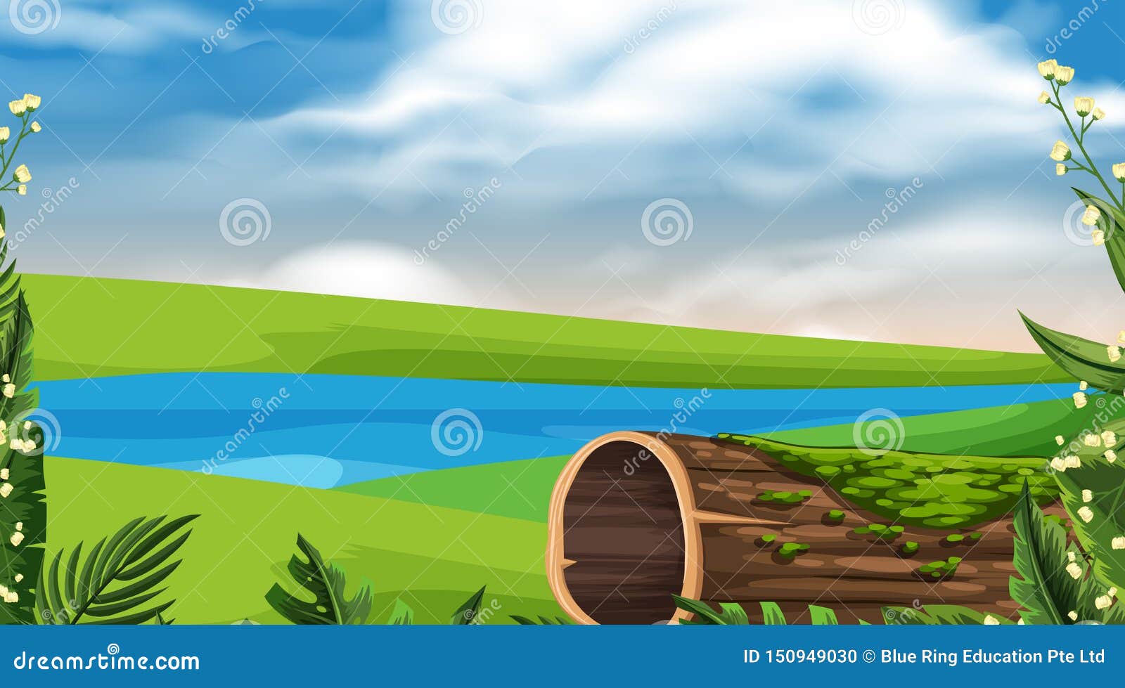 A simple nature scene stock vector. Illustration of graphic - 150949030