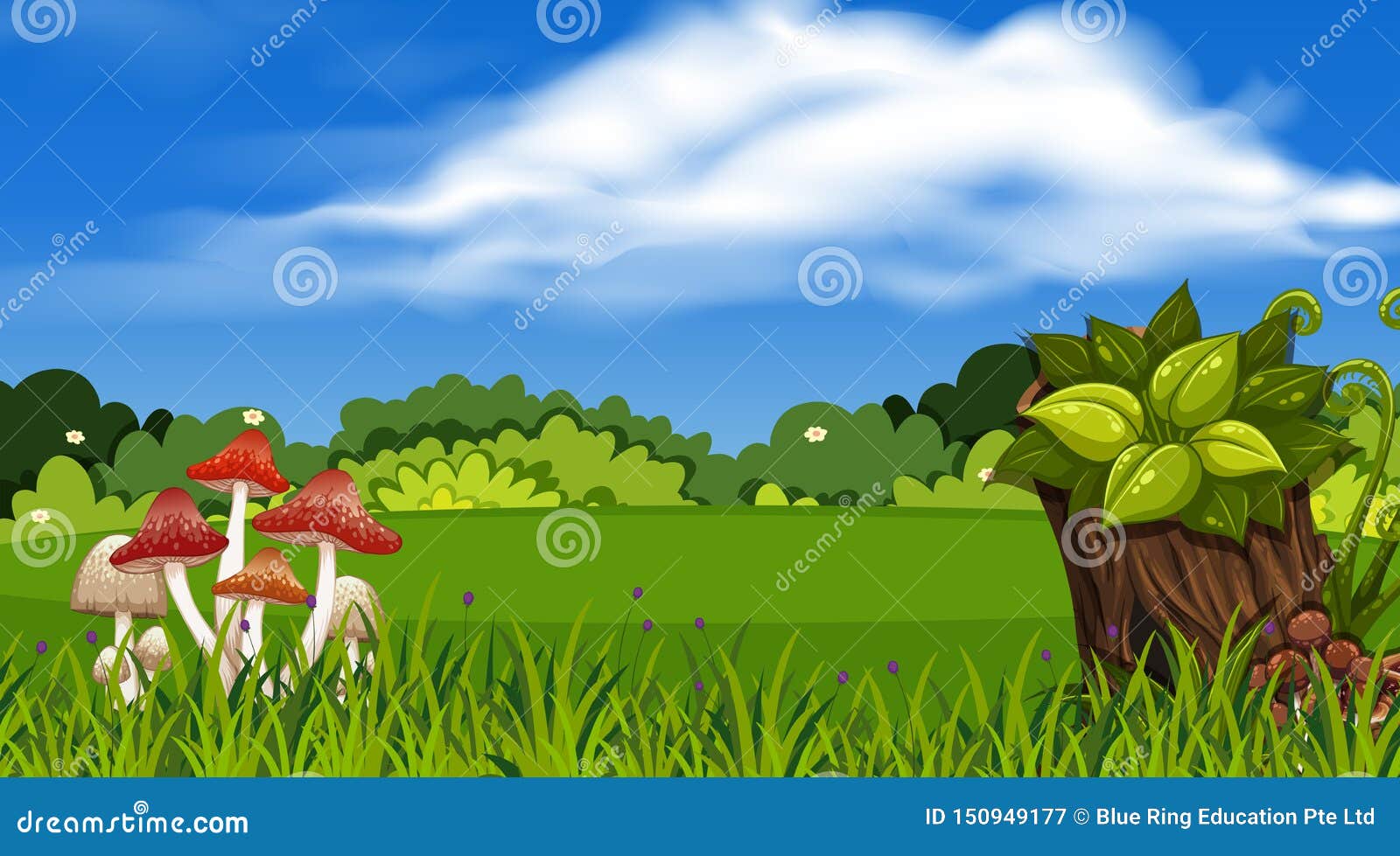 A simple nature scene stock vector. Illustration of park - 150949177