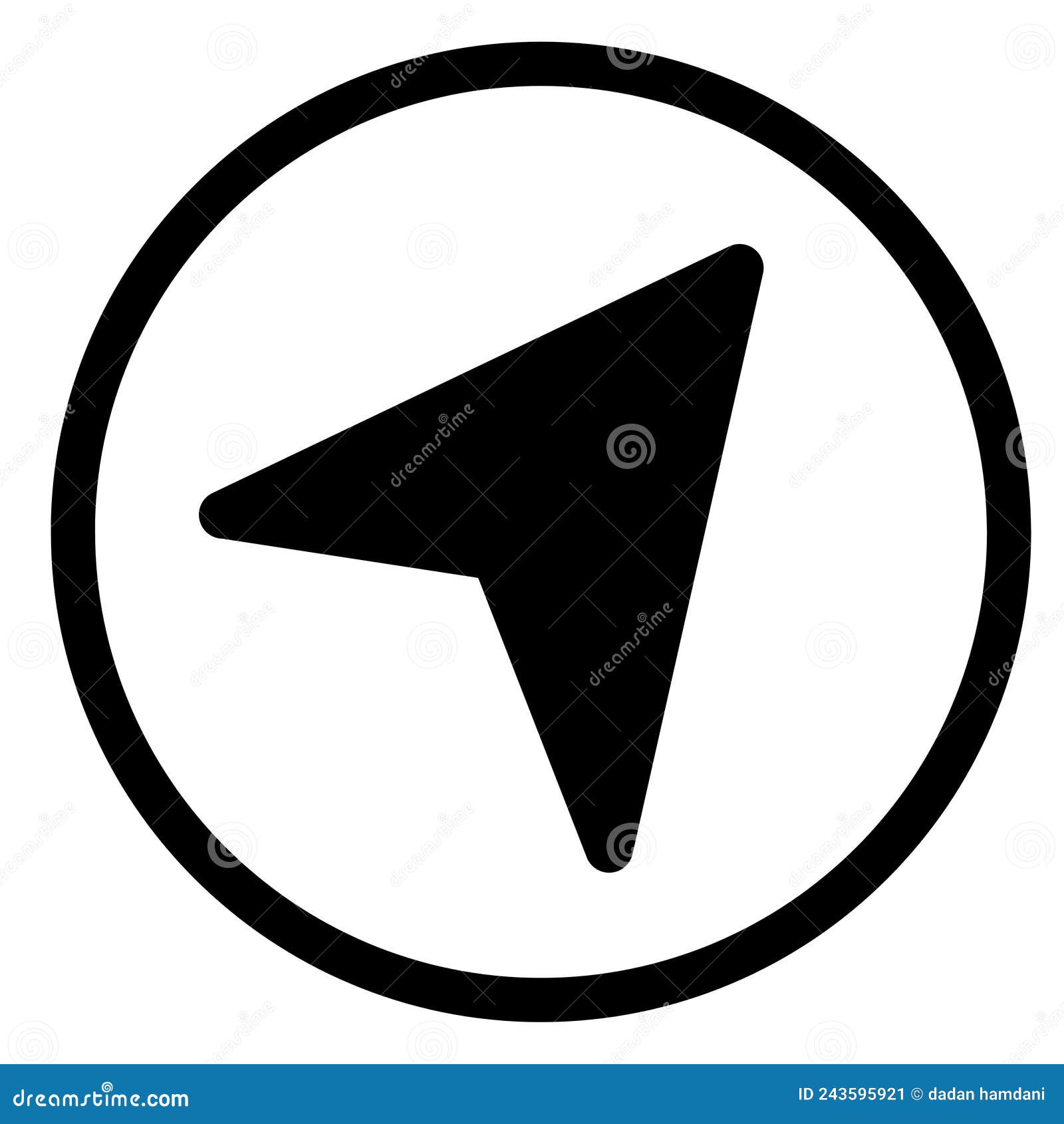 Simple Navigation Icon Vector on White Background Stock Vector ...