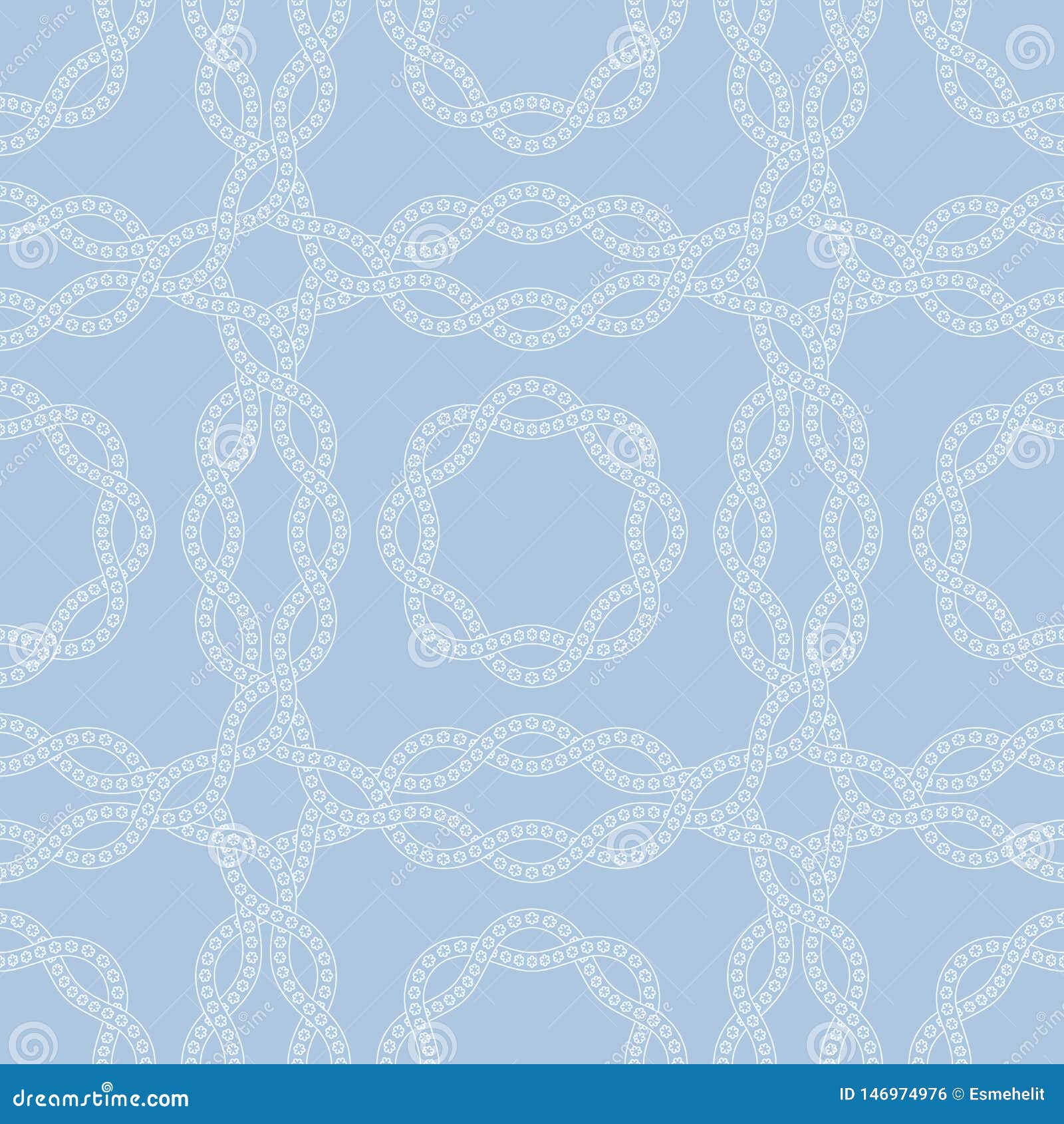 Simple Neutral Seamless Pattern with Wavy Floral Lace Element Stock ...
