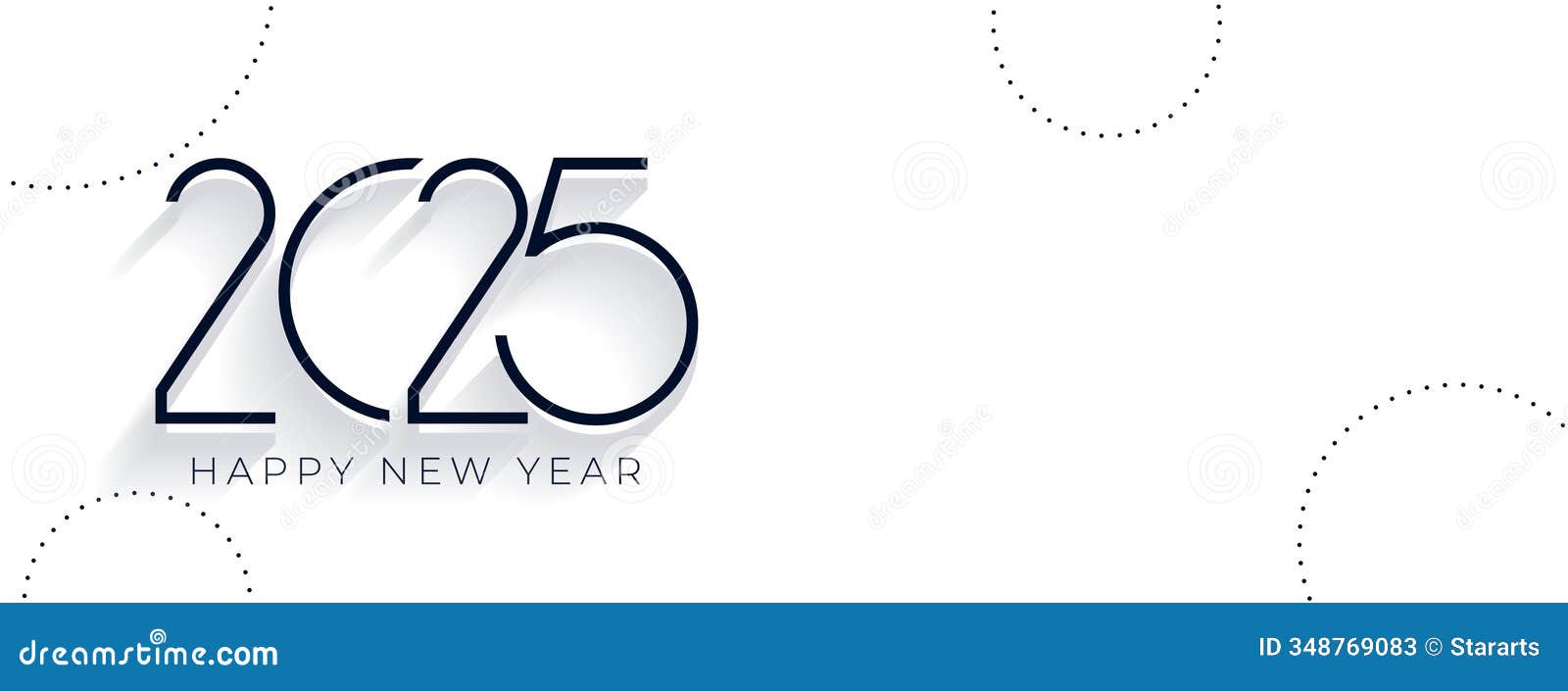 Simple 2025 New Year Festive White Wallpaper Design Stock Vector ...