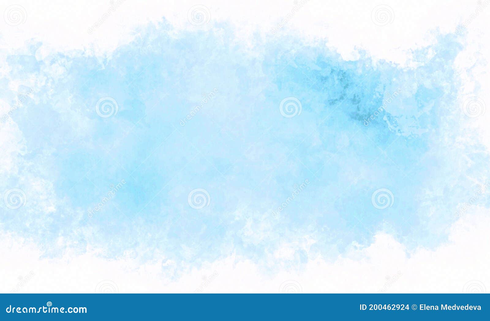 Simple Nice Cute Blue Light Background, Pure Paint Watercolor Effect ...
