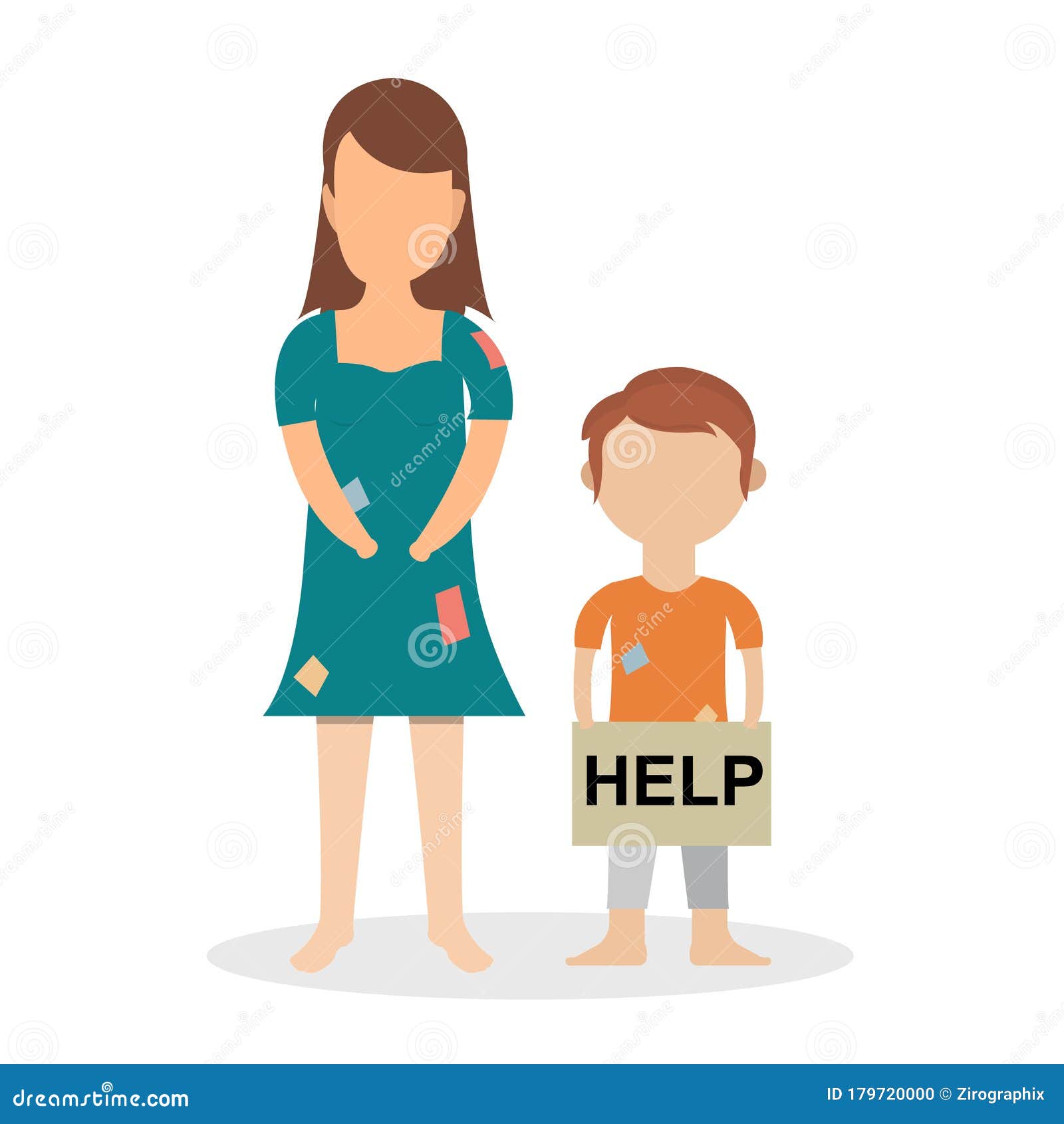 Help Homeless People Vector Illustration Stock Illustration ...