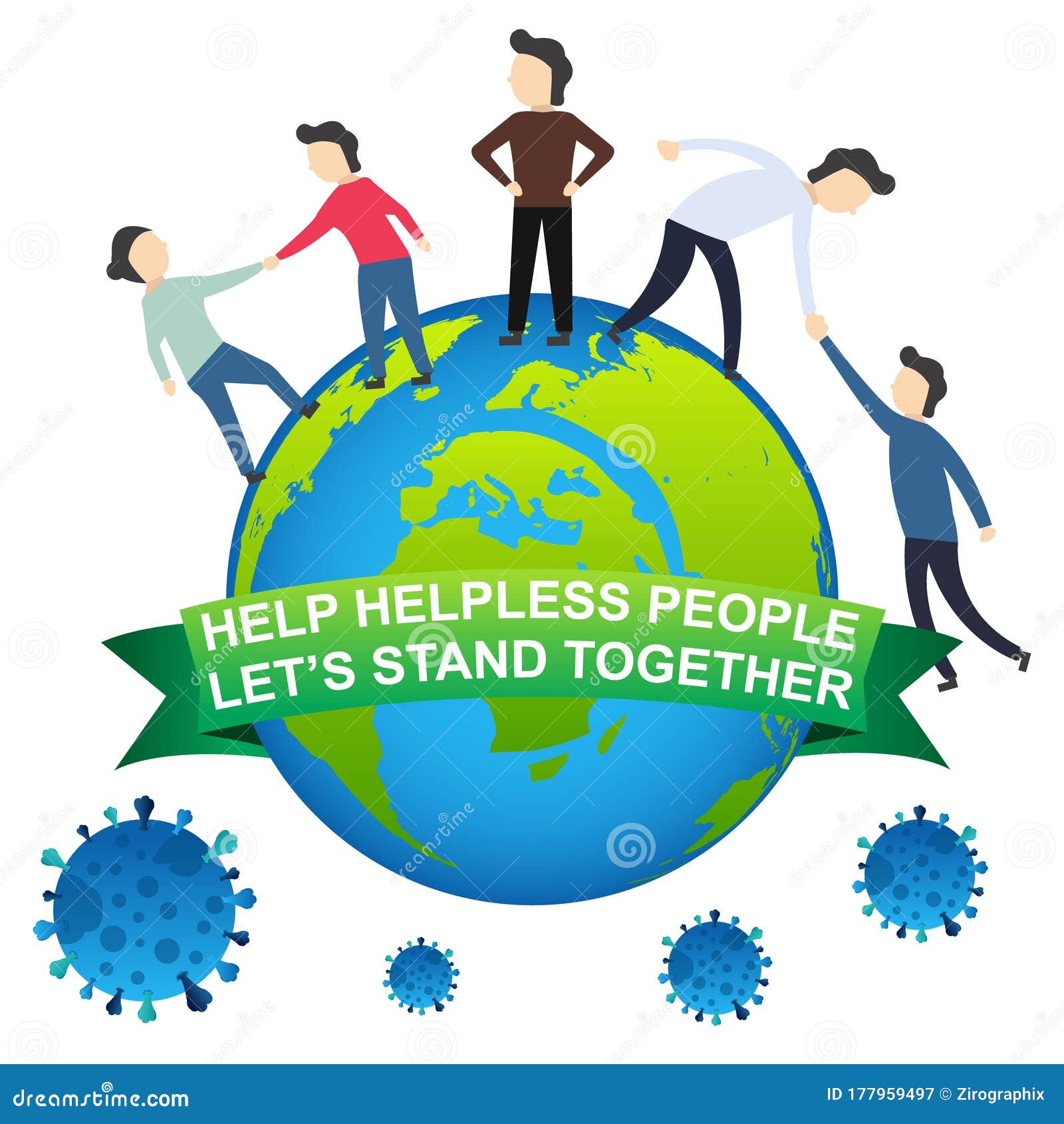 Help People Around the World Illustration Stock Illustration ...