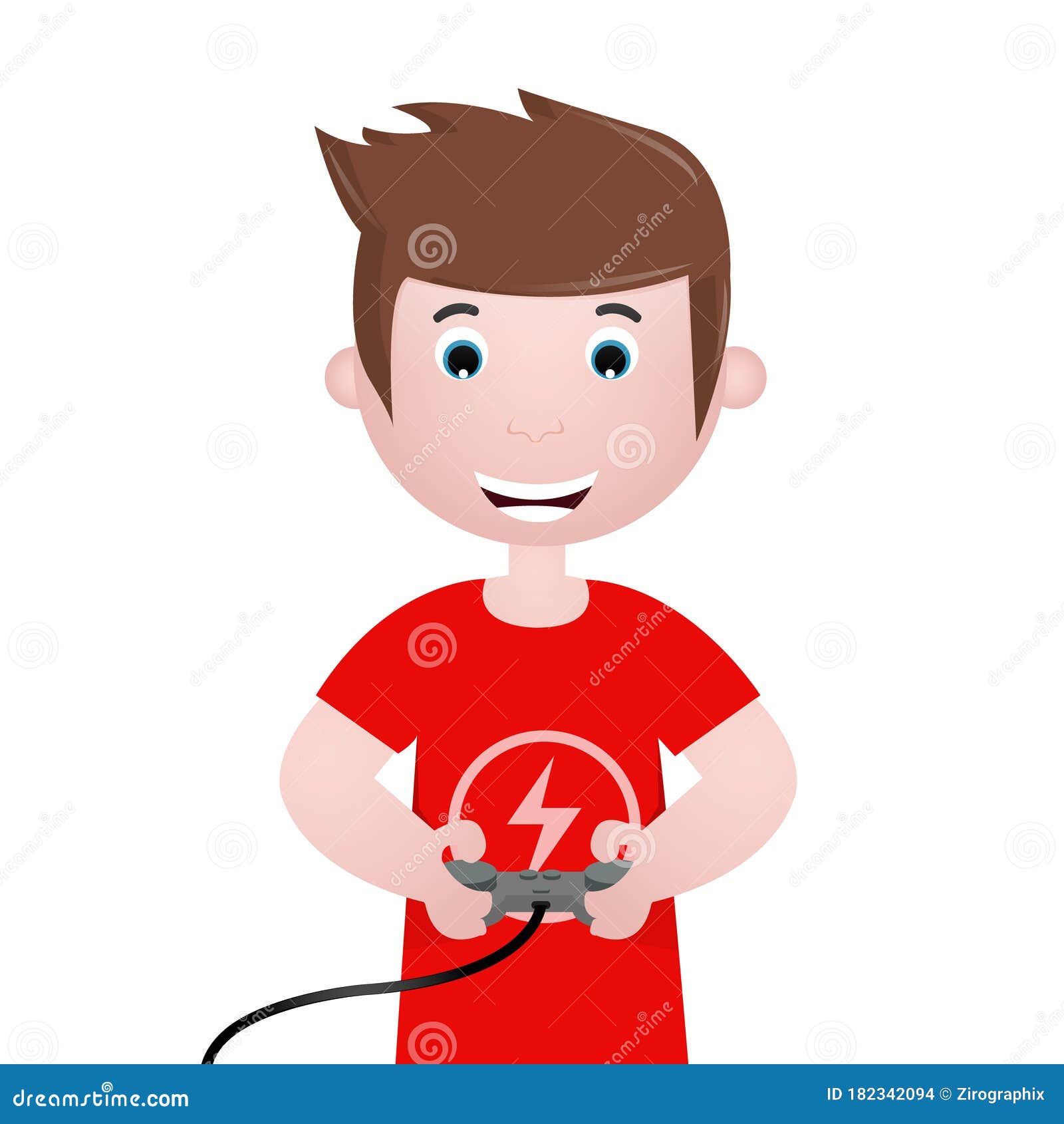 Kid Playing Video Game Vector Illustration Design Stock Vector ...