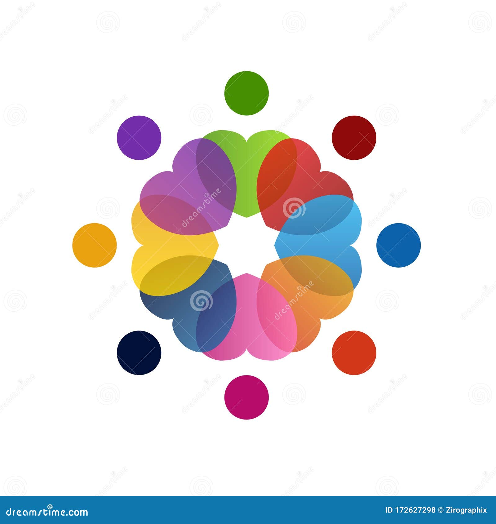 Love Community Unity Vector Illustration Symbol Stock Illustration ...