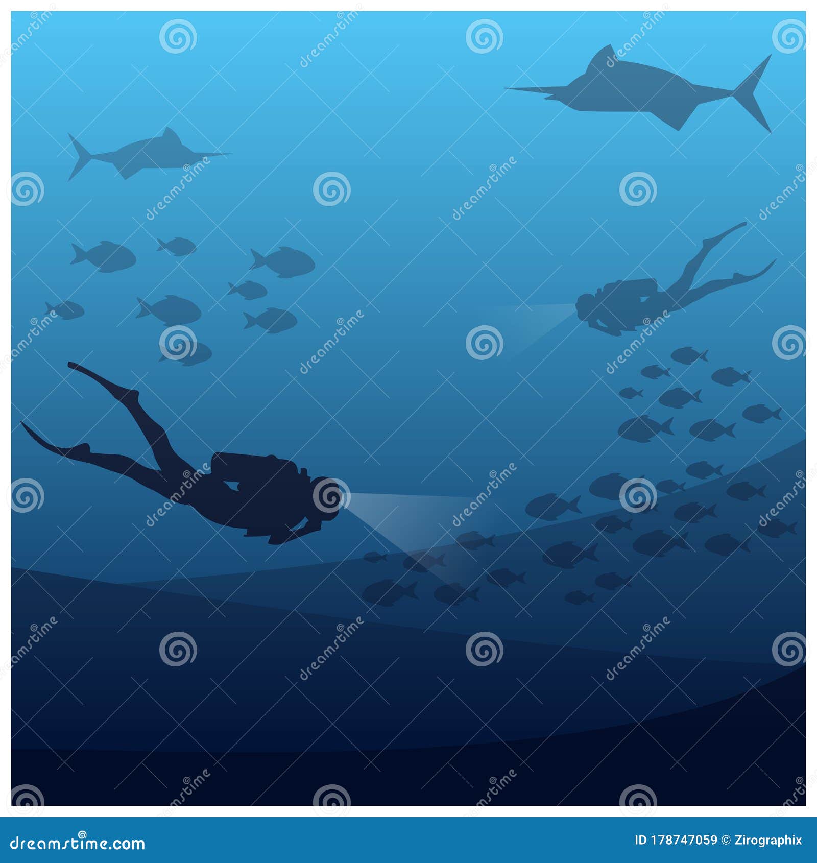 Scuba Vector Illustration Design Art Stock Illustration - Illustration ...