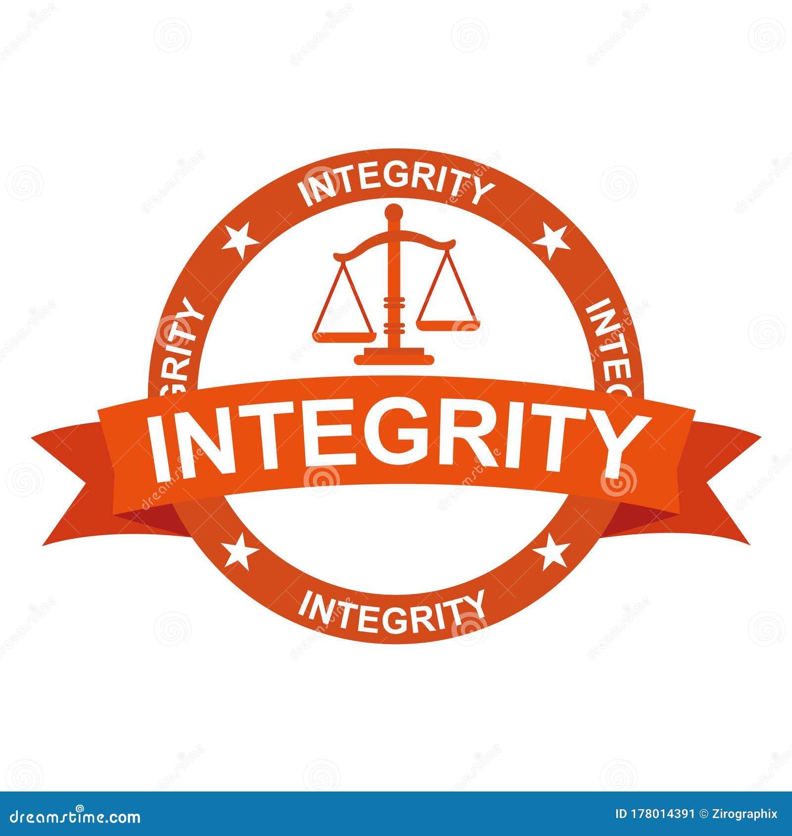 Stamp with the Integrity Vector Illustration Stock Illustration ...