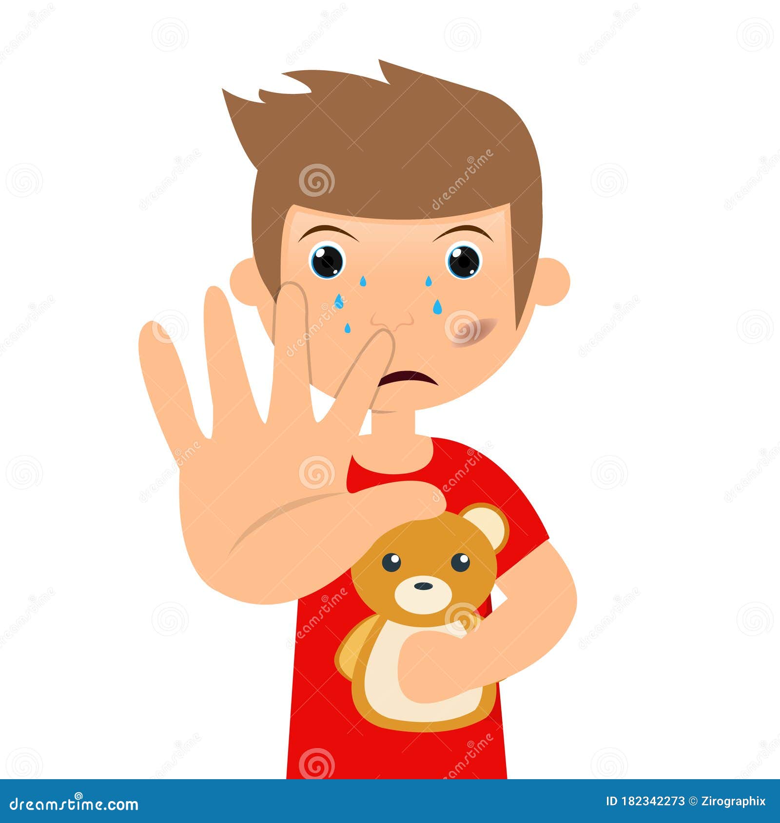 Stop Child Abuse Vector Illustration Design Stock Vector - Illustration ...
