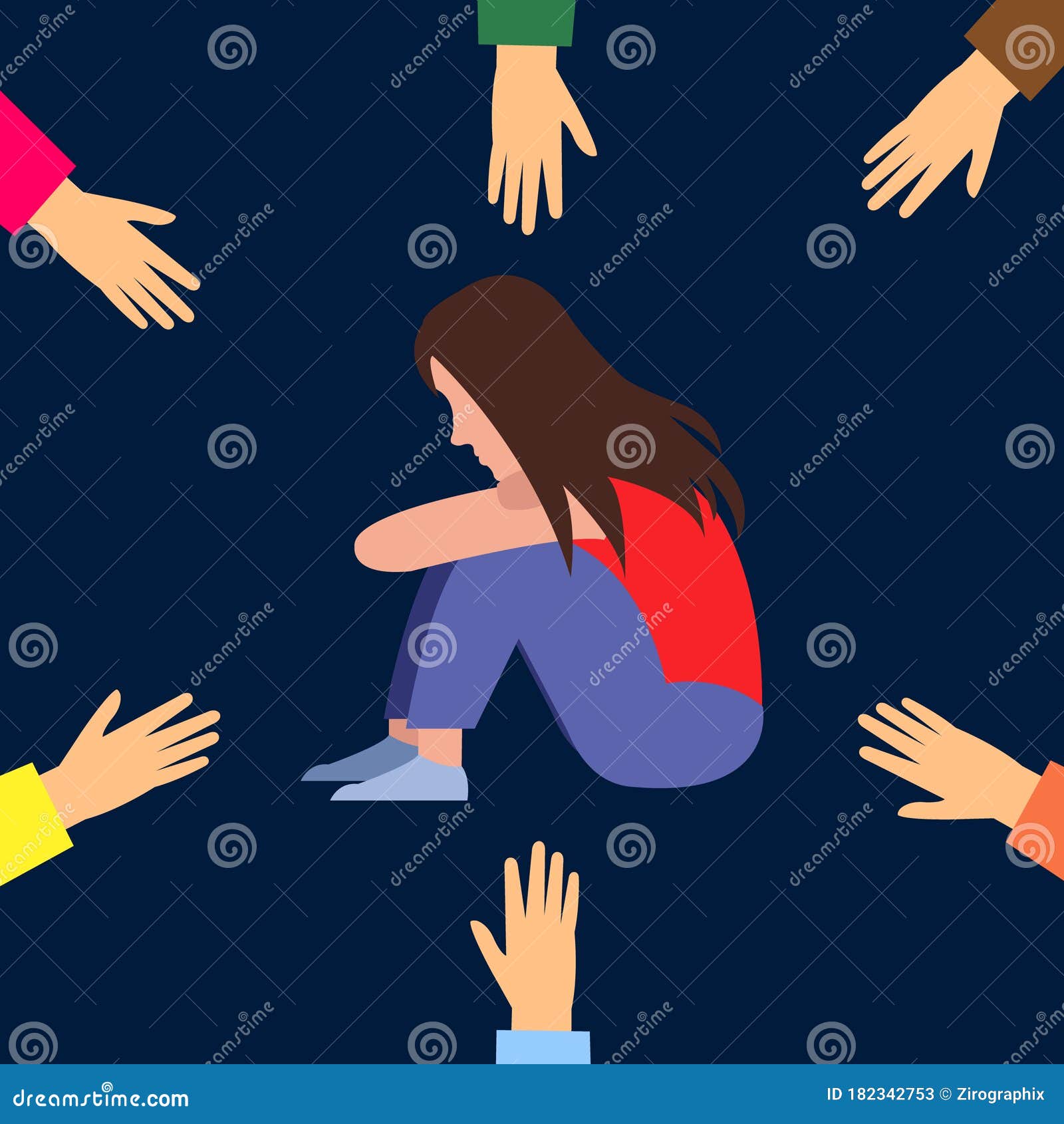 Stop Harassment Vector Illustration Design Stock Vector - Illustration ...