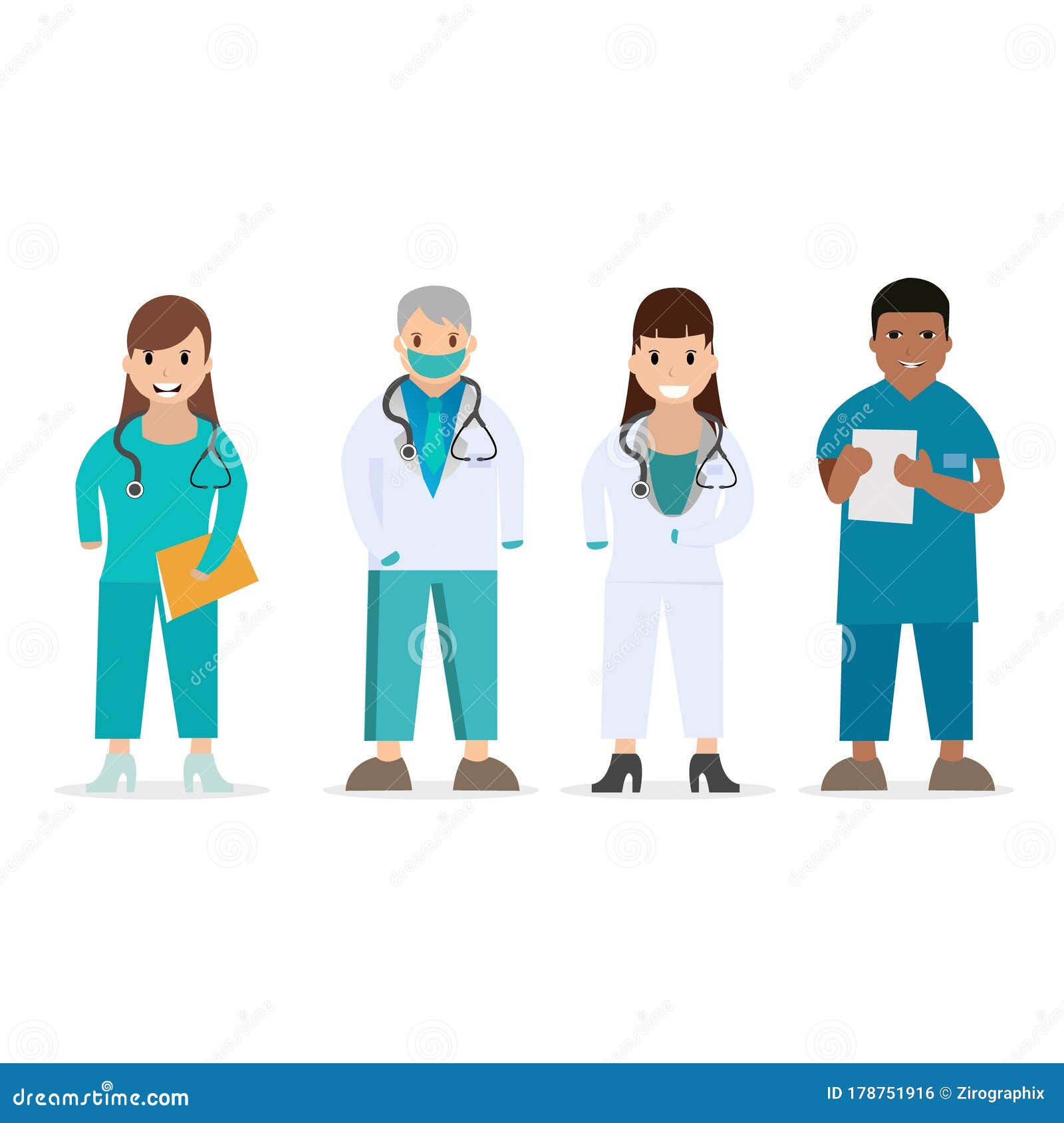 Vector Illustration of a Medical Professions Stock Illustration ...