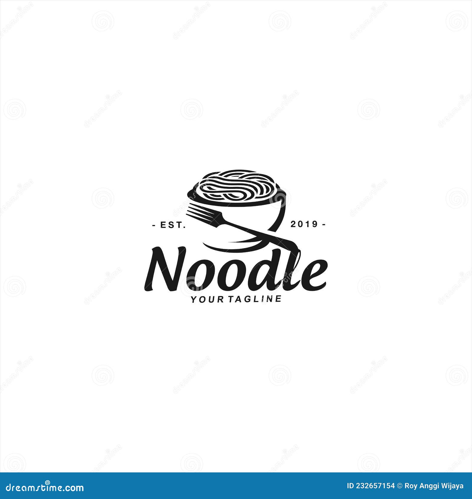 Noodle Logo Design Template Idea Stock Vector - Illustration of ...