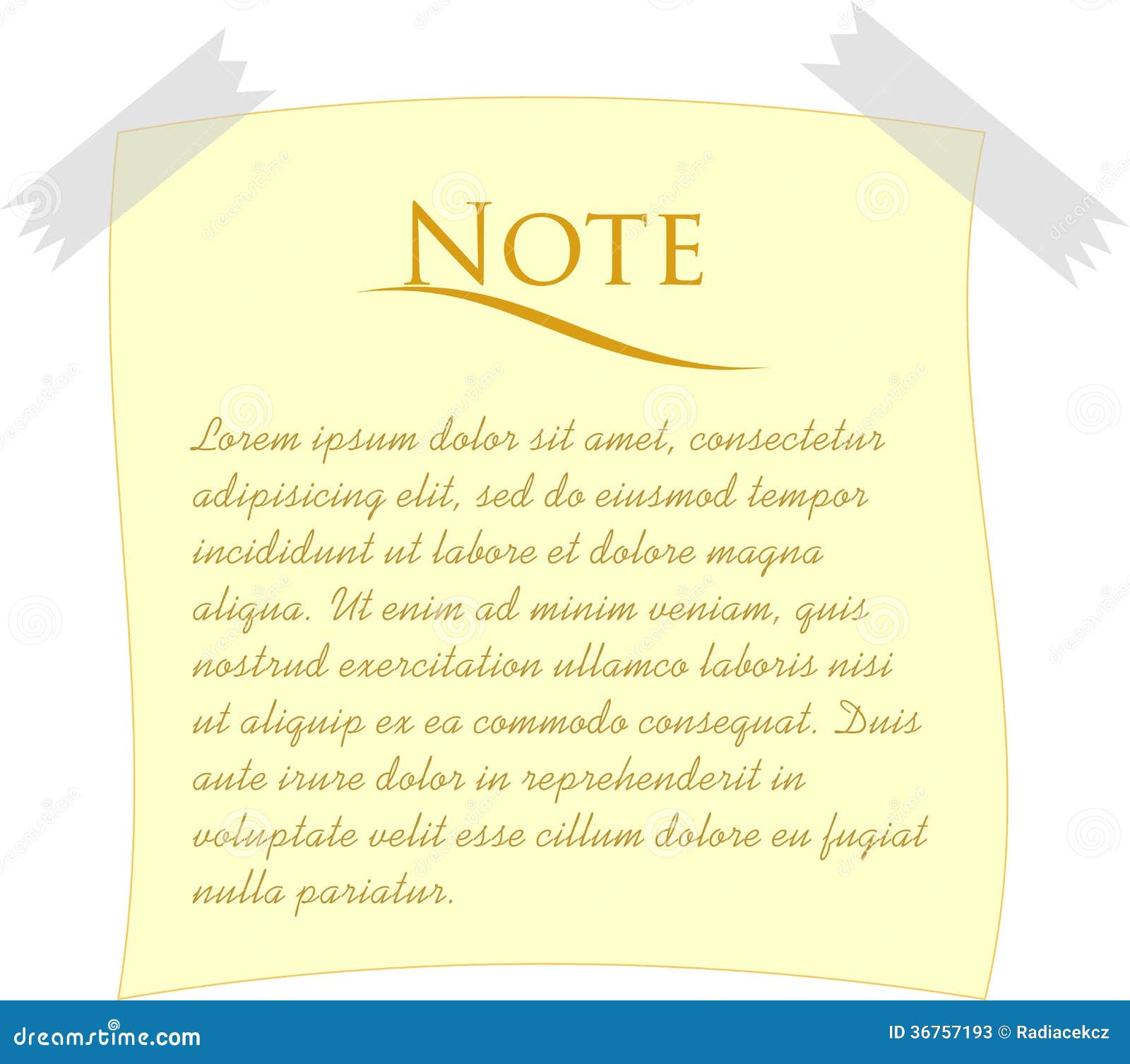 Simple note paper stock illustration. Illustration of square - 36757193