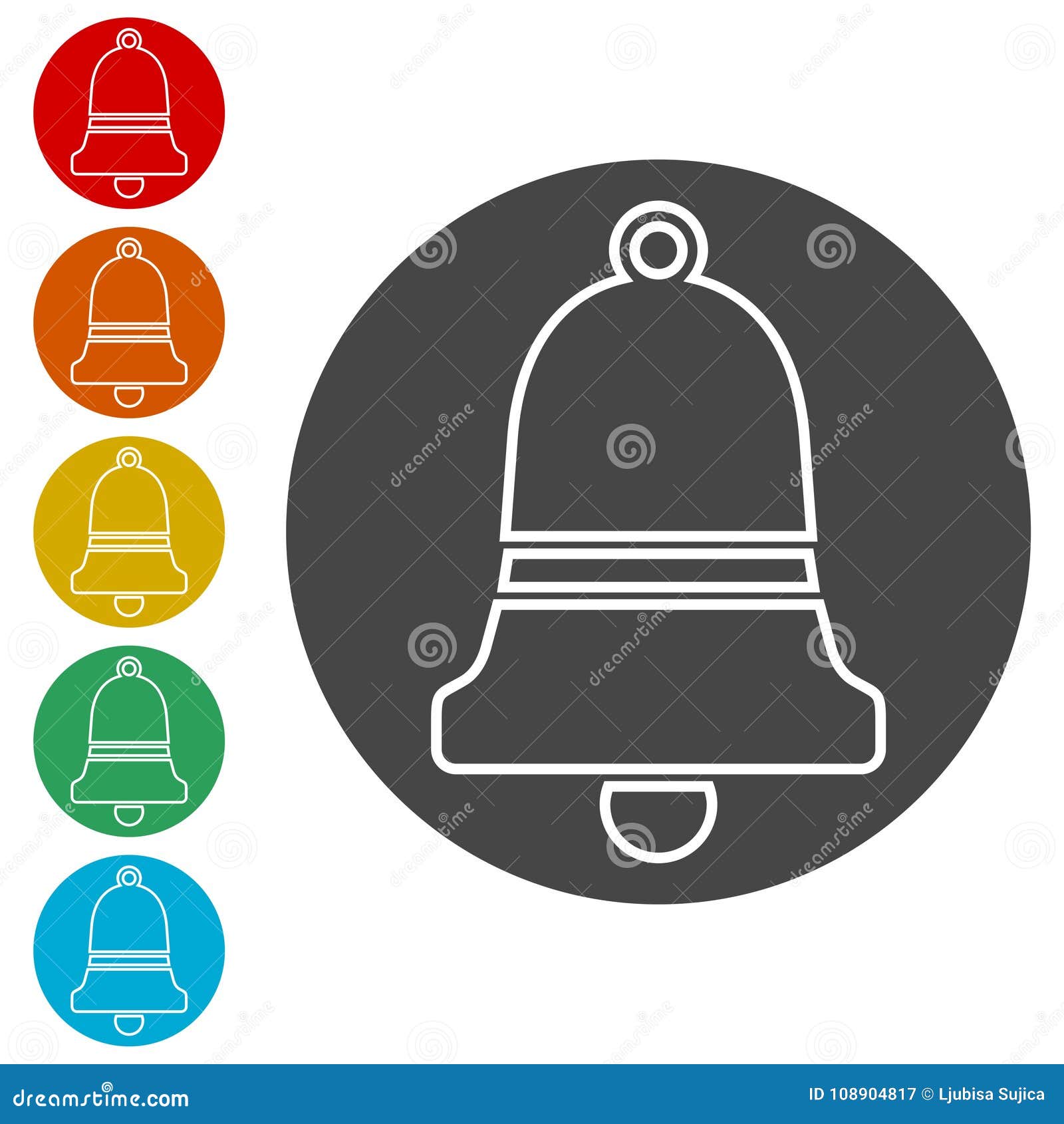 Simple Notification Icon stock vector. Illustration of morning - 108904817