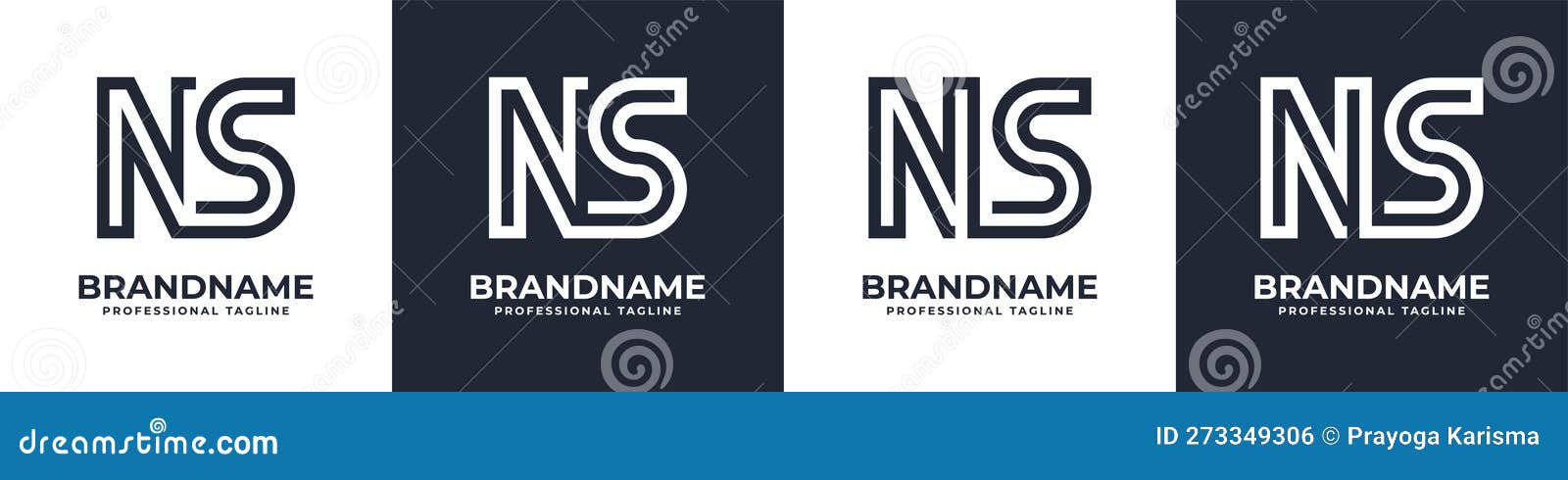 Simple NS Monogram Logo, Suitable for Any Business with NS or SN ...