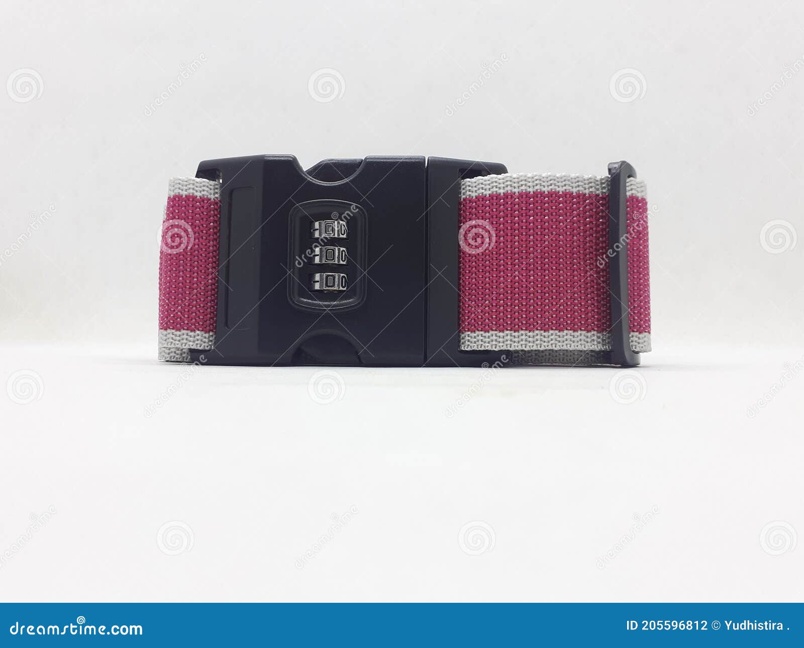 Simple Number Coded Strap Lock on White Isolation Background Stock ...