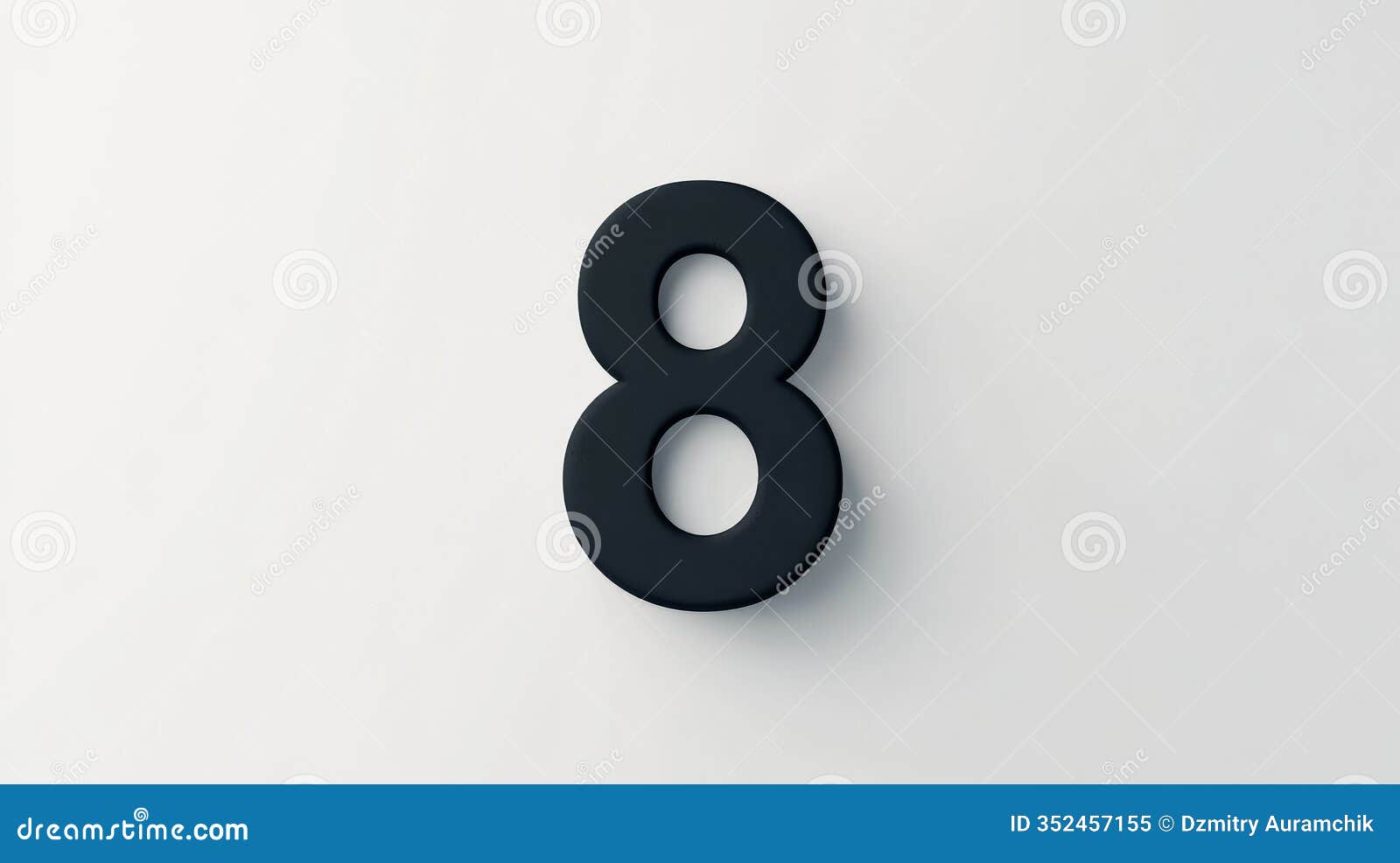 Simple Number Eight Symbol on a Plain White Background Stock Image ...