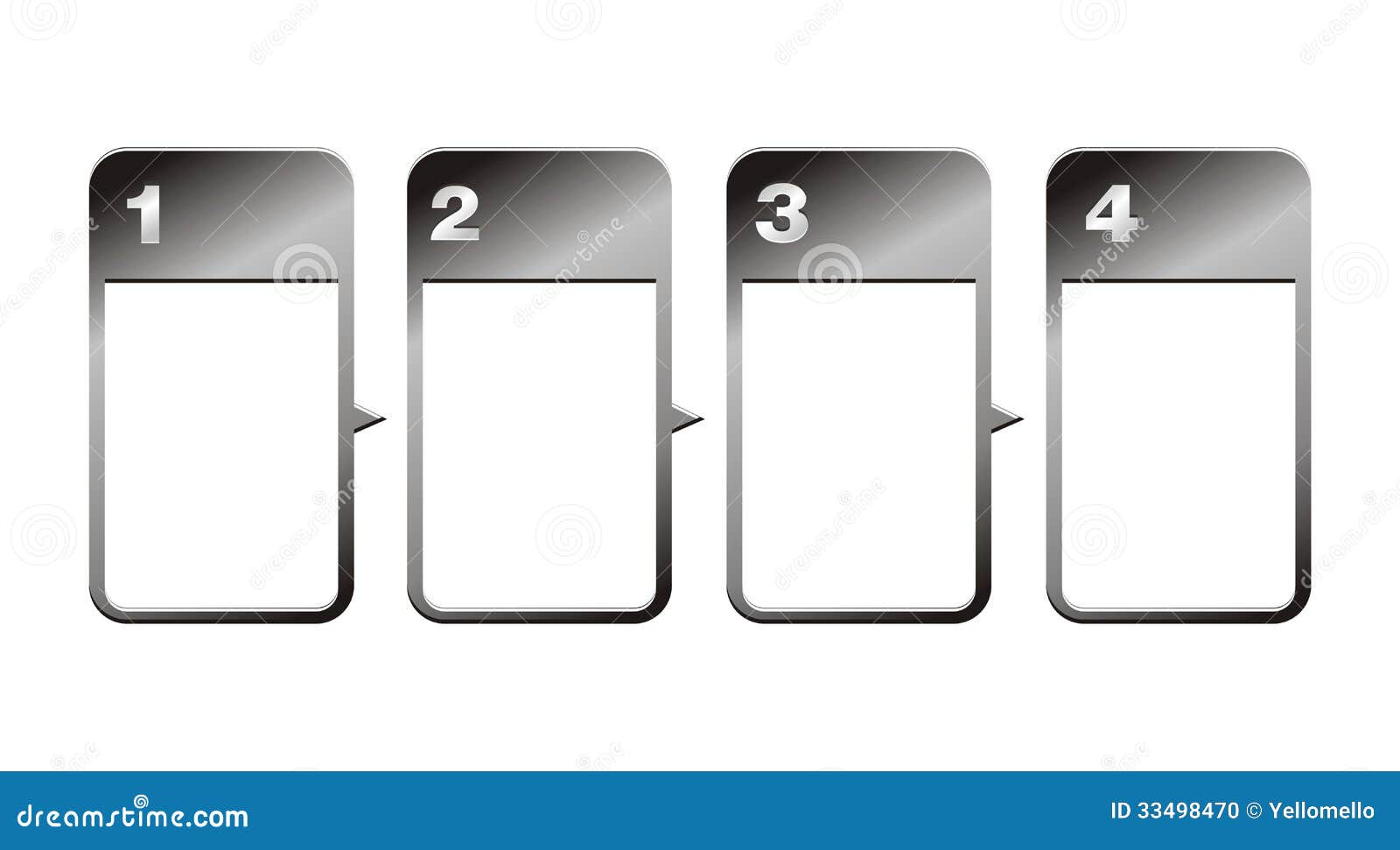 Simple number step frames stock illustration. Illustration of bookmark ...