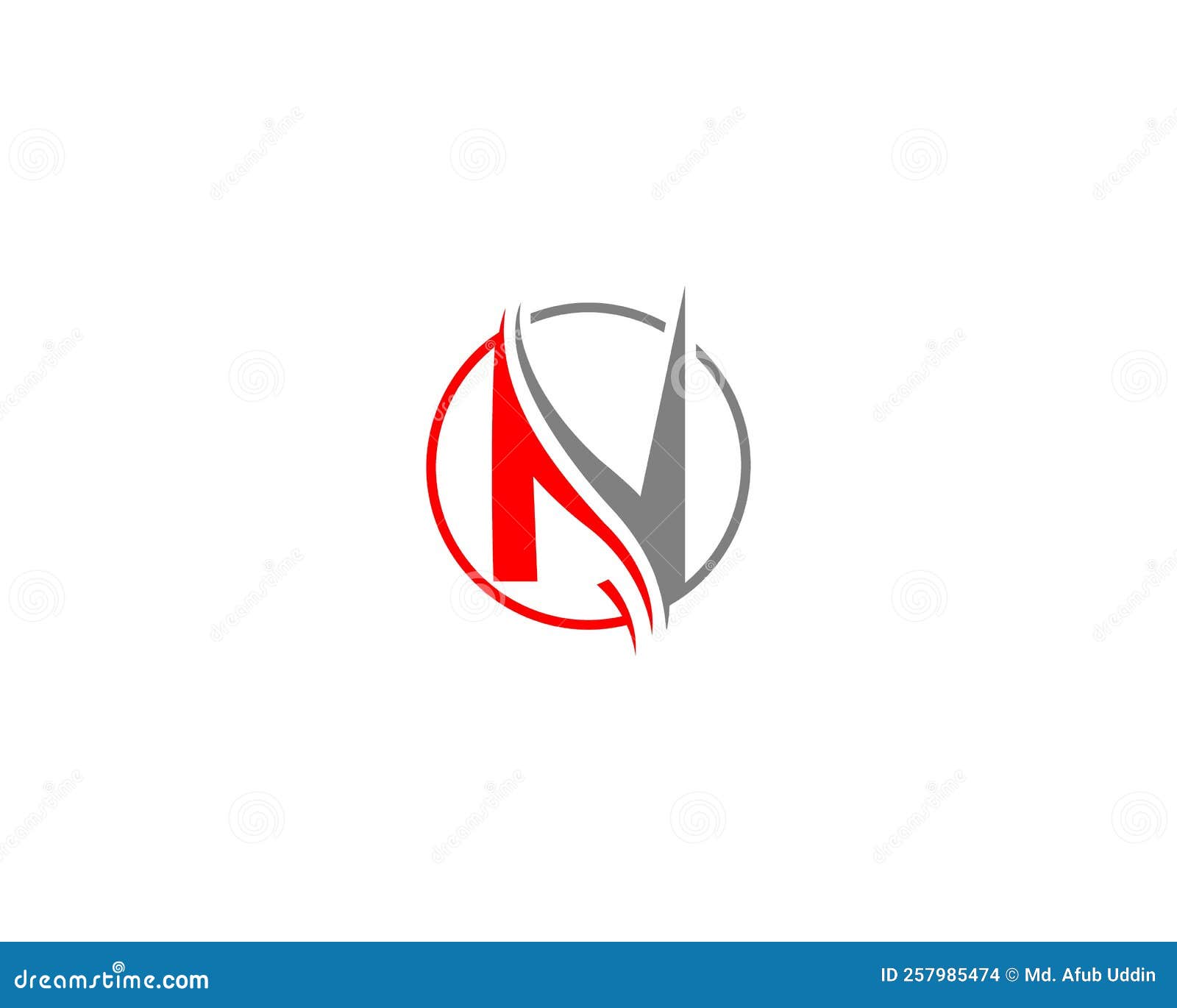 Simple NV Letter Modern Logo Design Stock Vector - Illustration of ...