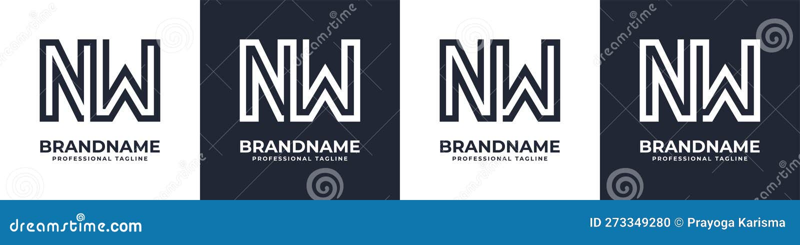 Simple NW Monogram Logo, Suitable for Any Business with NW or WN ...