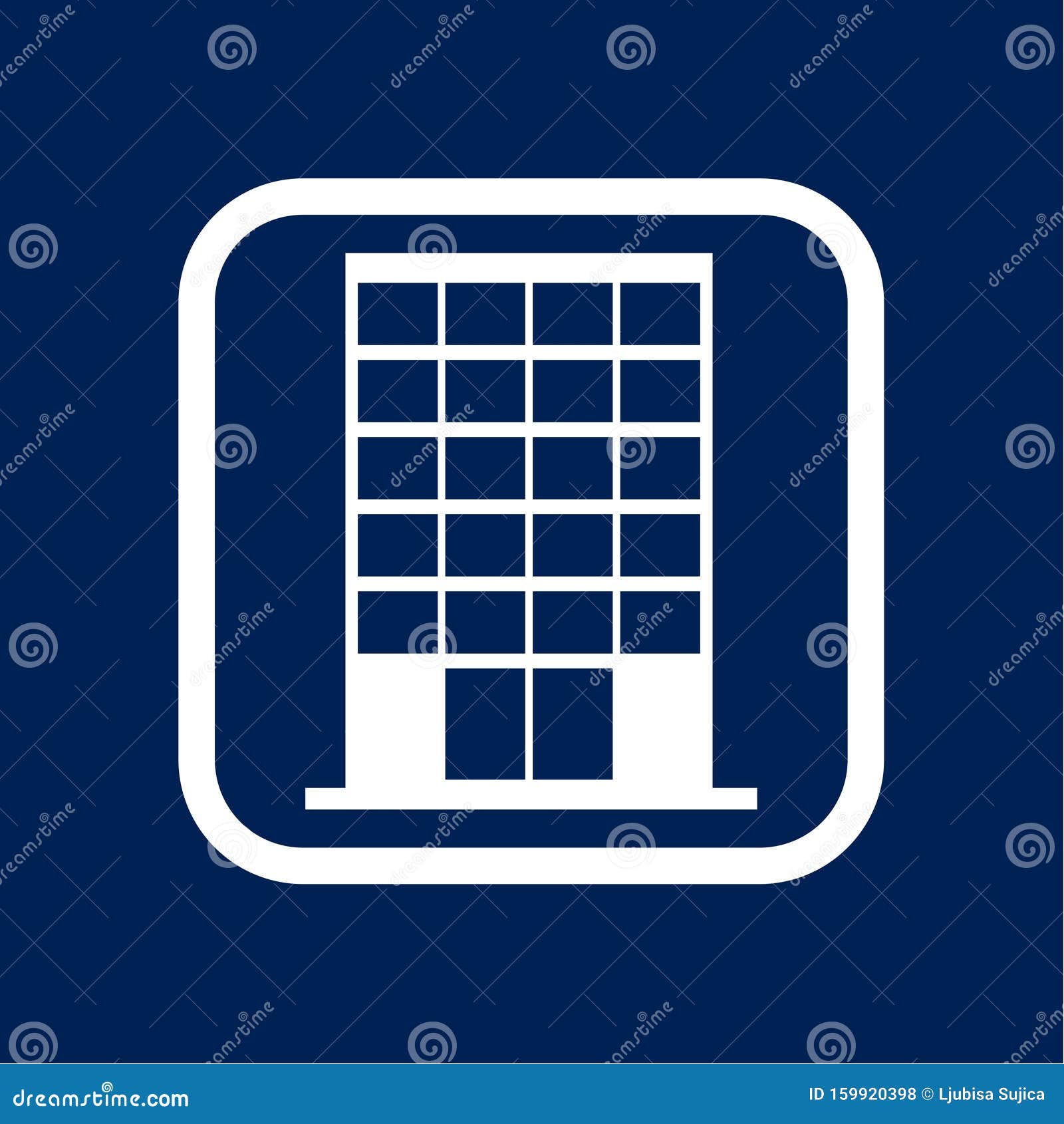 Simple Office building stock vector. Illustration of vector - 159920398