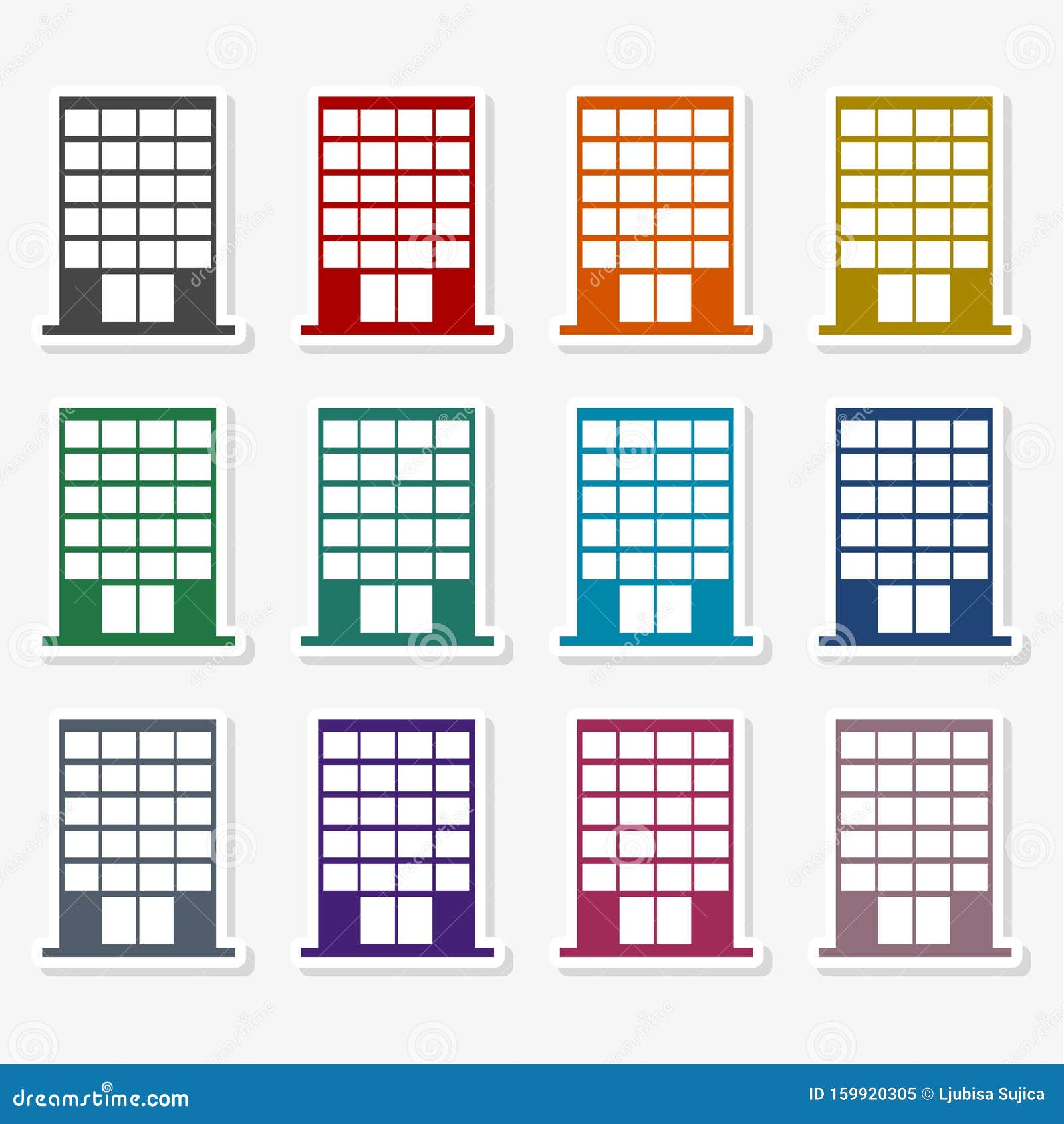 Simple Office building stock vector. Illustration of downtown - 159920305