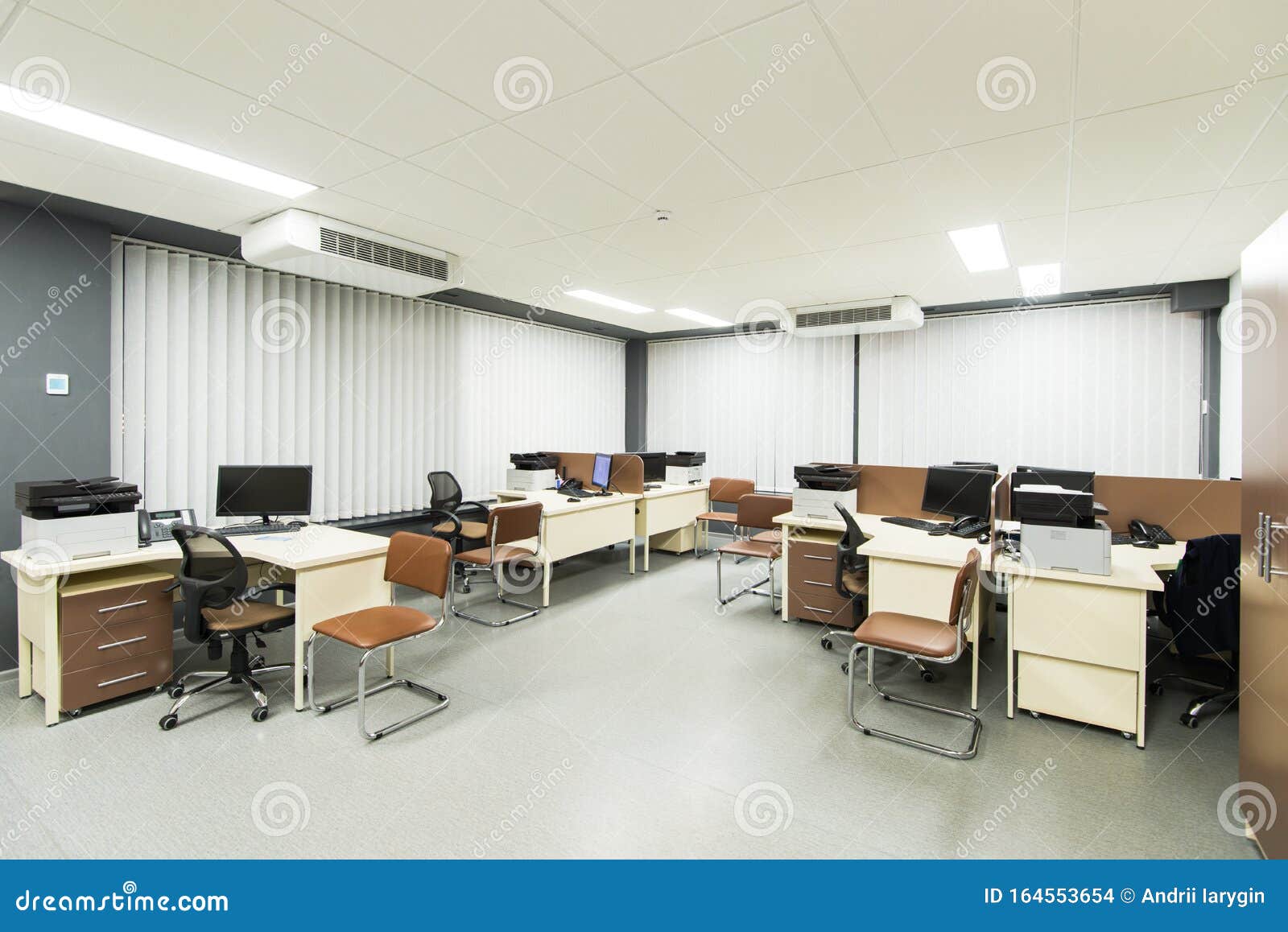 Simple office room stock photo. Image of interior, plain - 164553654