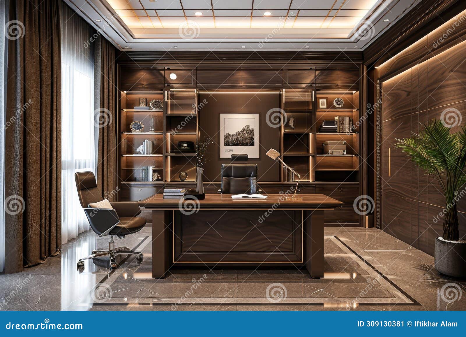 A Simple Office Space Featuring a Desk and Chair, Ready for Work or ...