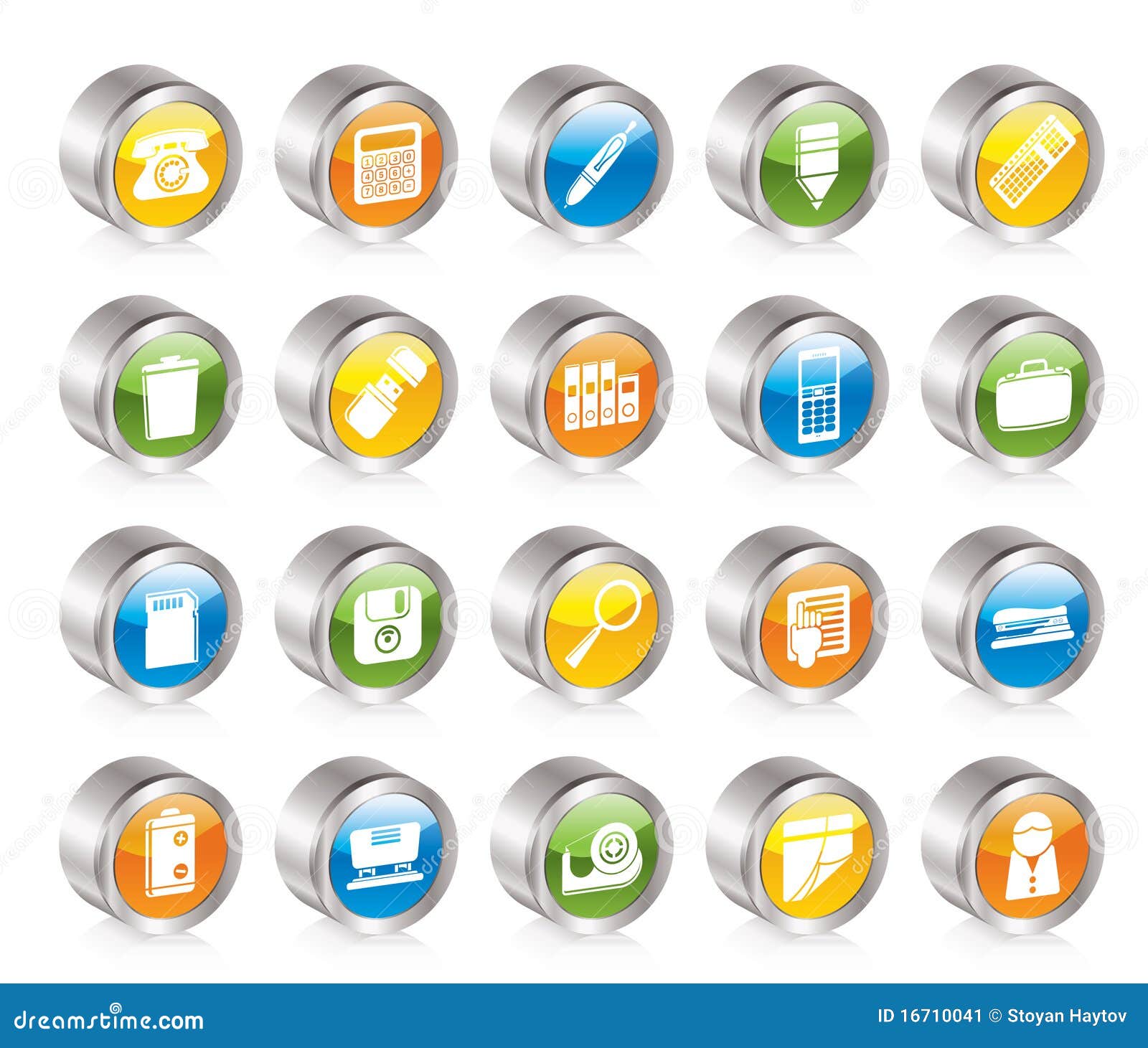 Simple Office tools Icons stock vector. Illustration of business - 16710041