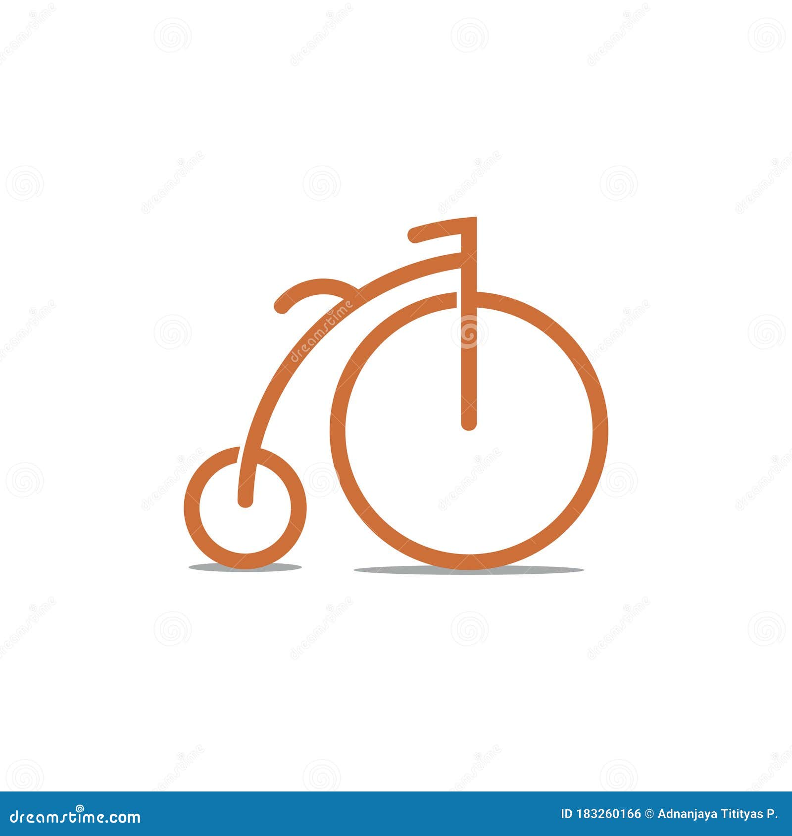 Simple Old Bike Retro Decoration Symbol Vector Stock Vector ...