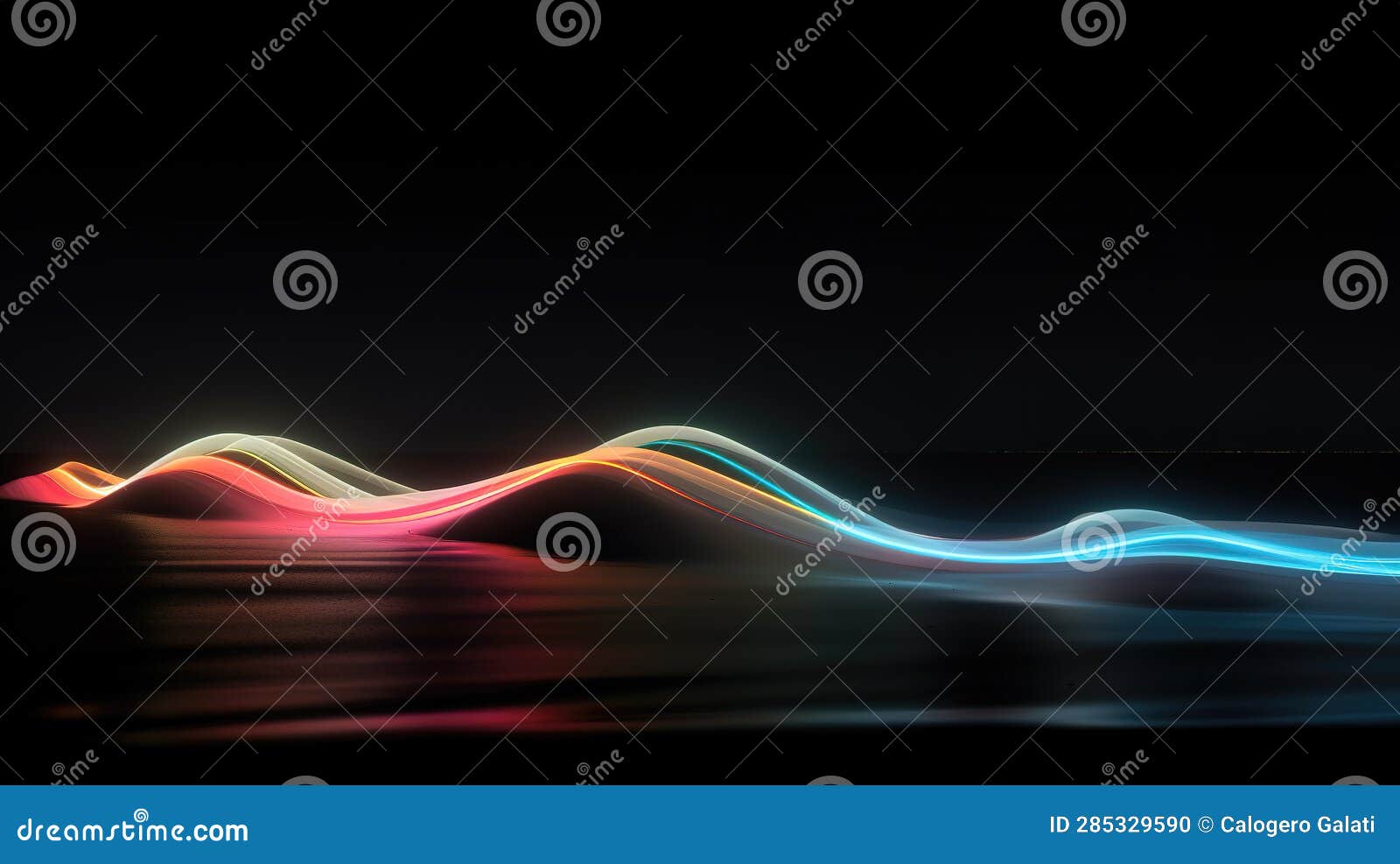 Simple One Neon Light Line Wallpaper, Ai Generated Image Stock Photo ...