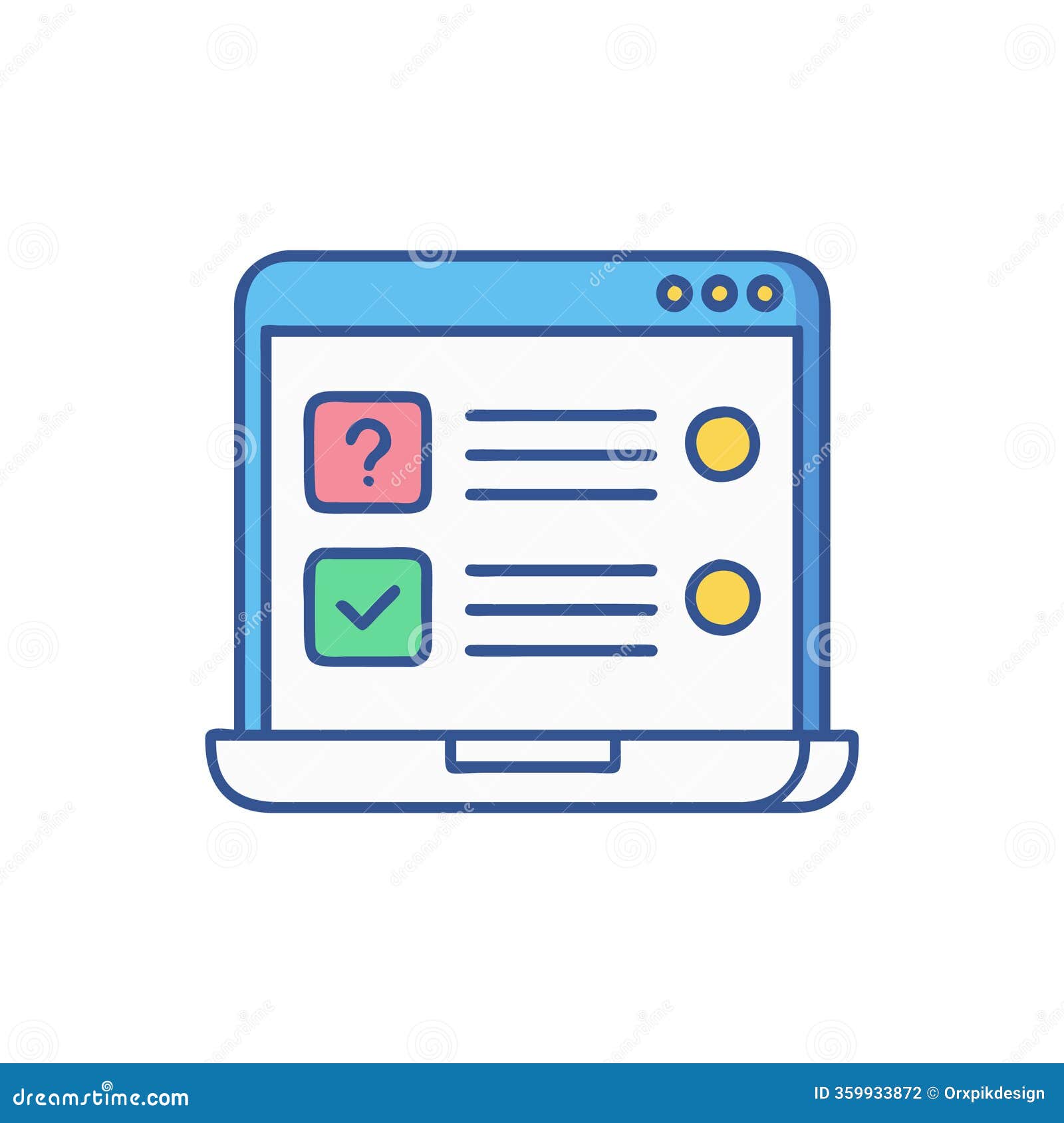 Online Quiz File Folder With Question Mark Icon Royalty-Free Stock ...