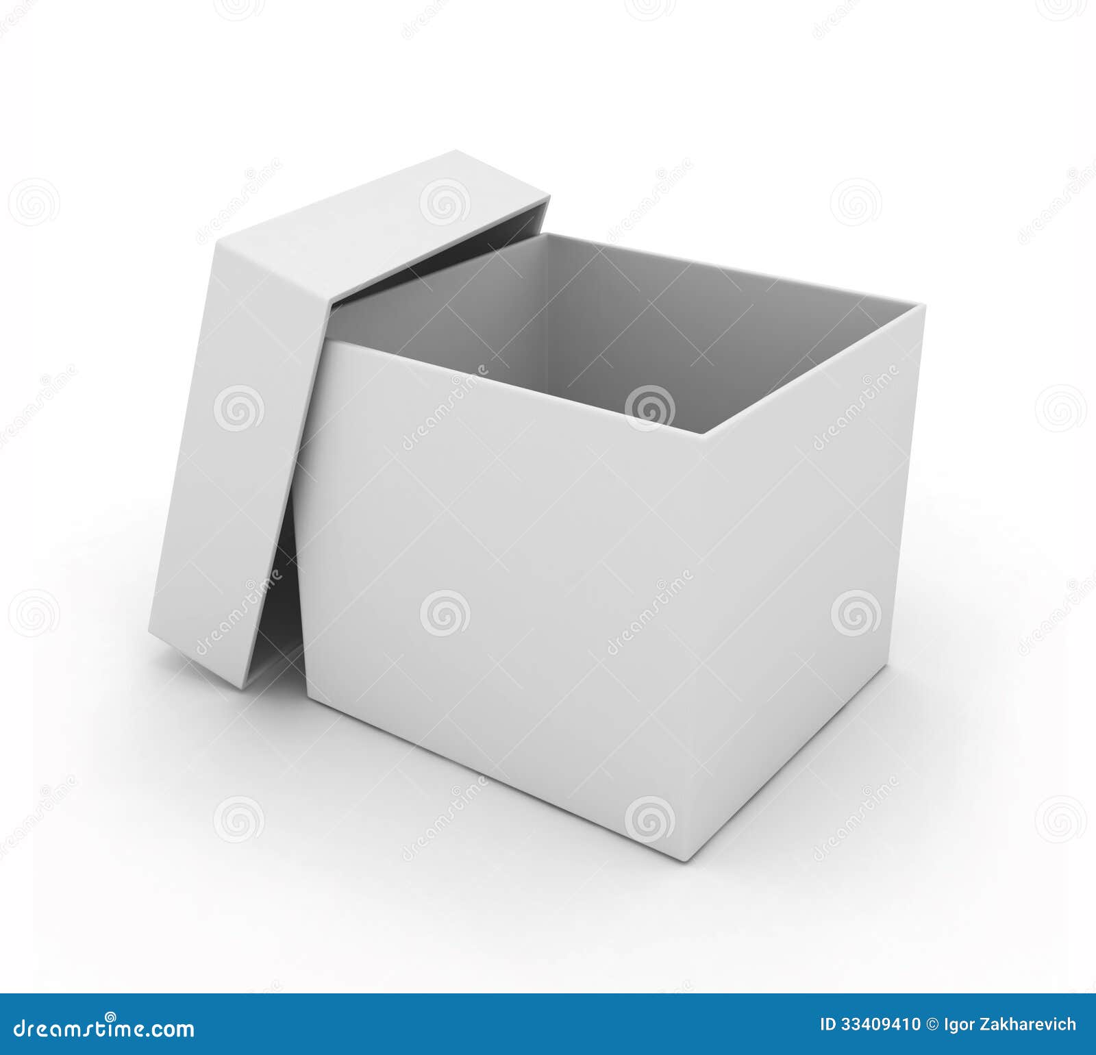Simple open box on white stock illustration. Illustration of gift ...